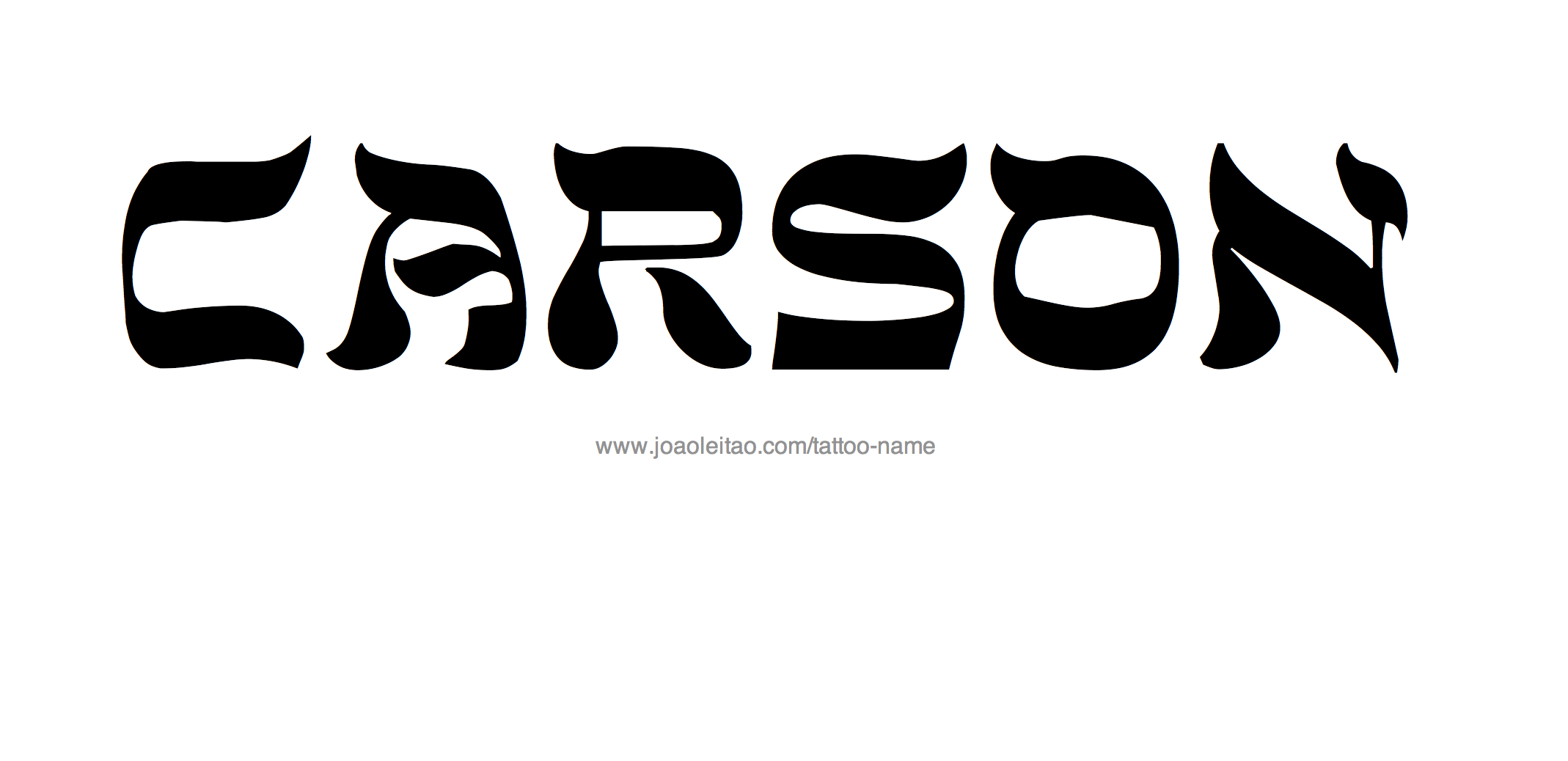 Carson Name Tattoo Designs