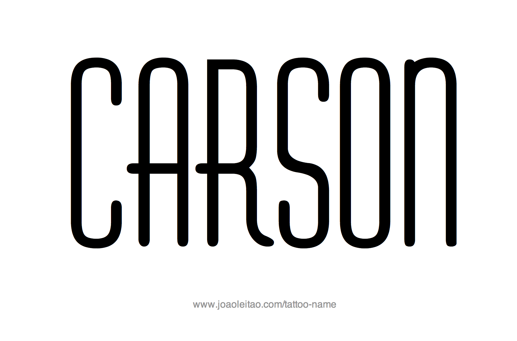 Carson Name Tattoo Designs