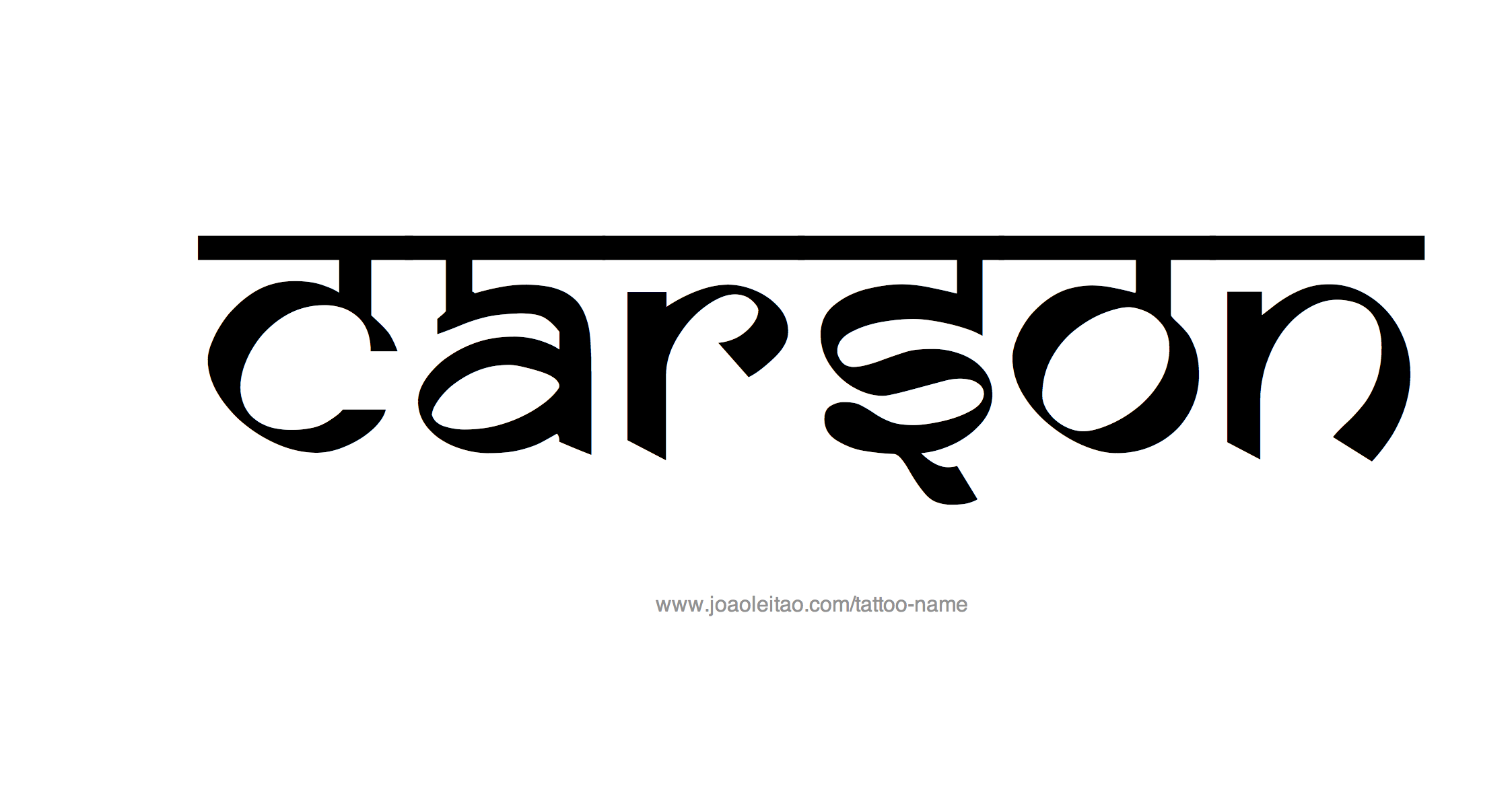 Carson Name Tattoo Designs