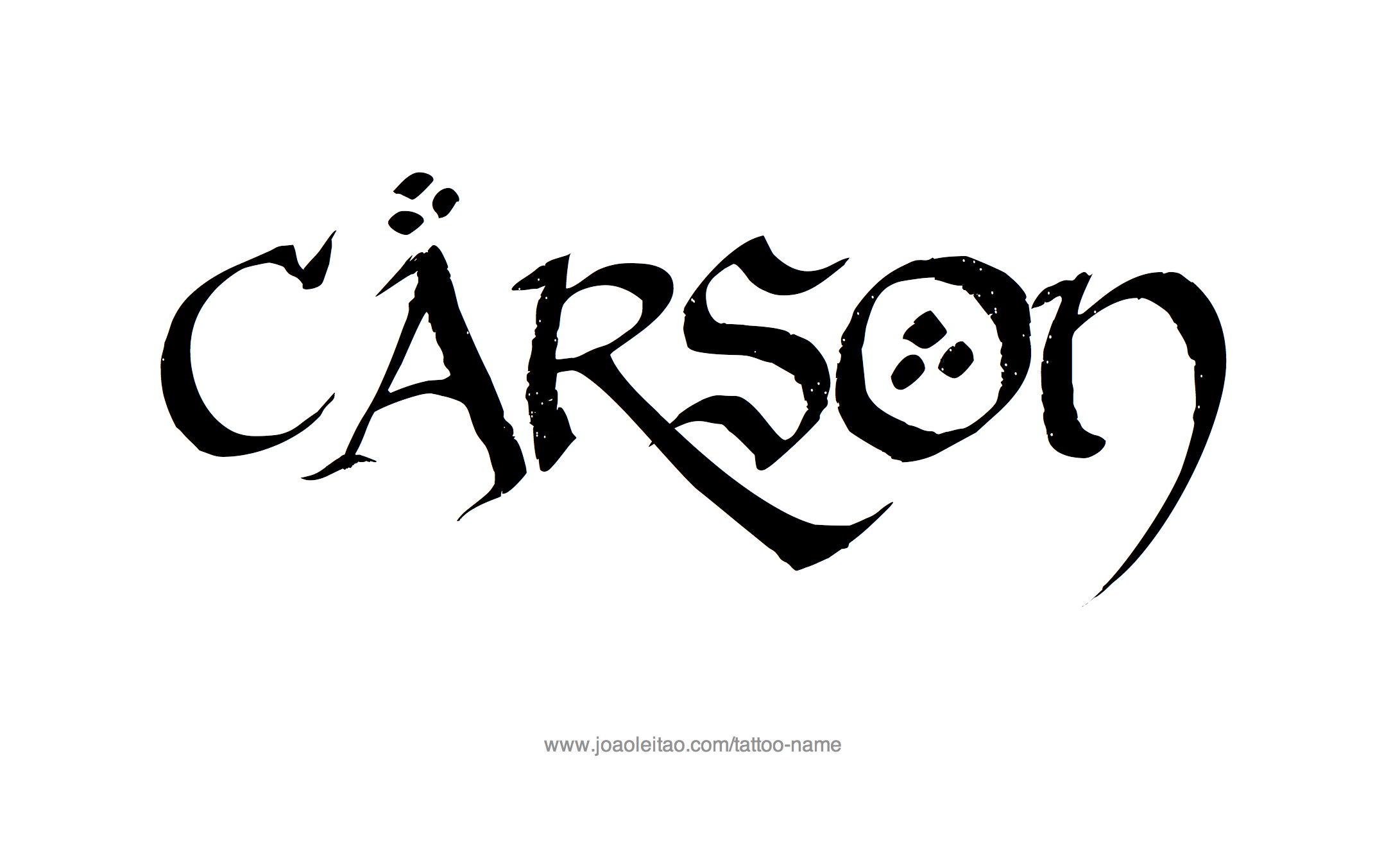 Carson Name Tattoo Designs