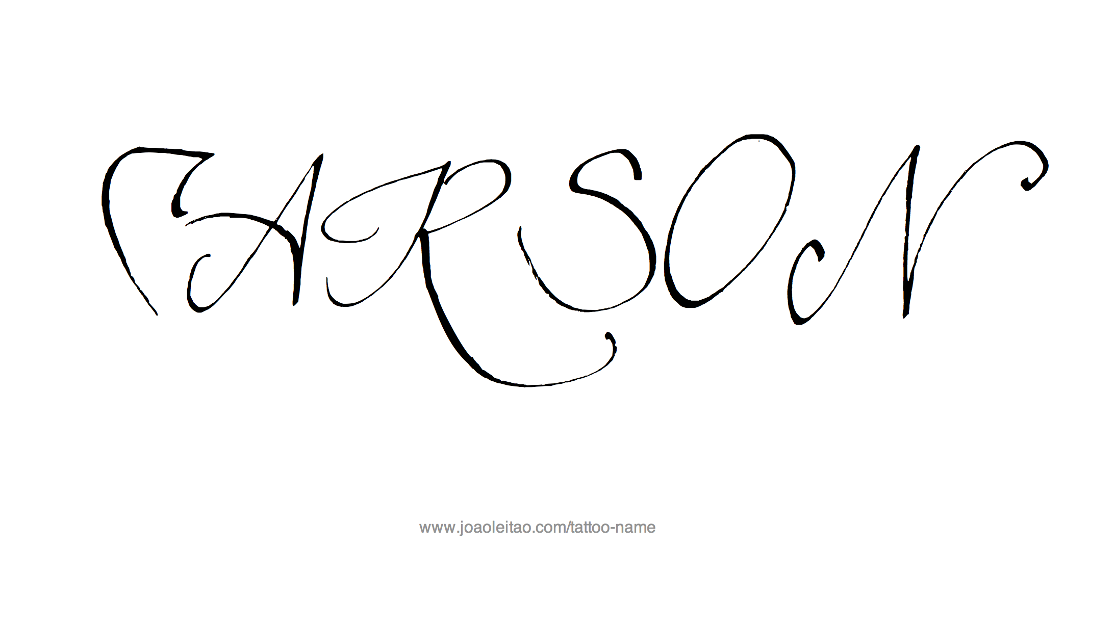 Carson Name Tattoo Designs