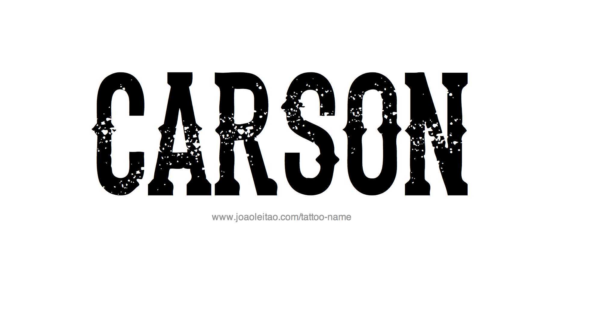 Carson Name Tattoo Designs
