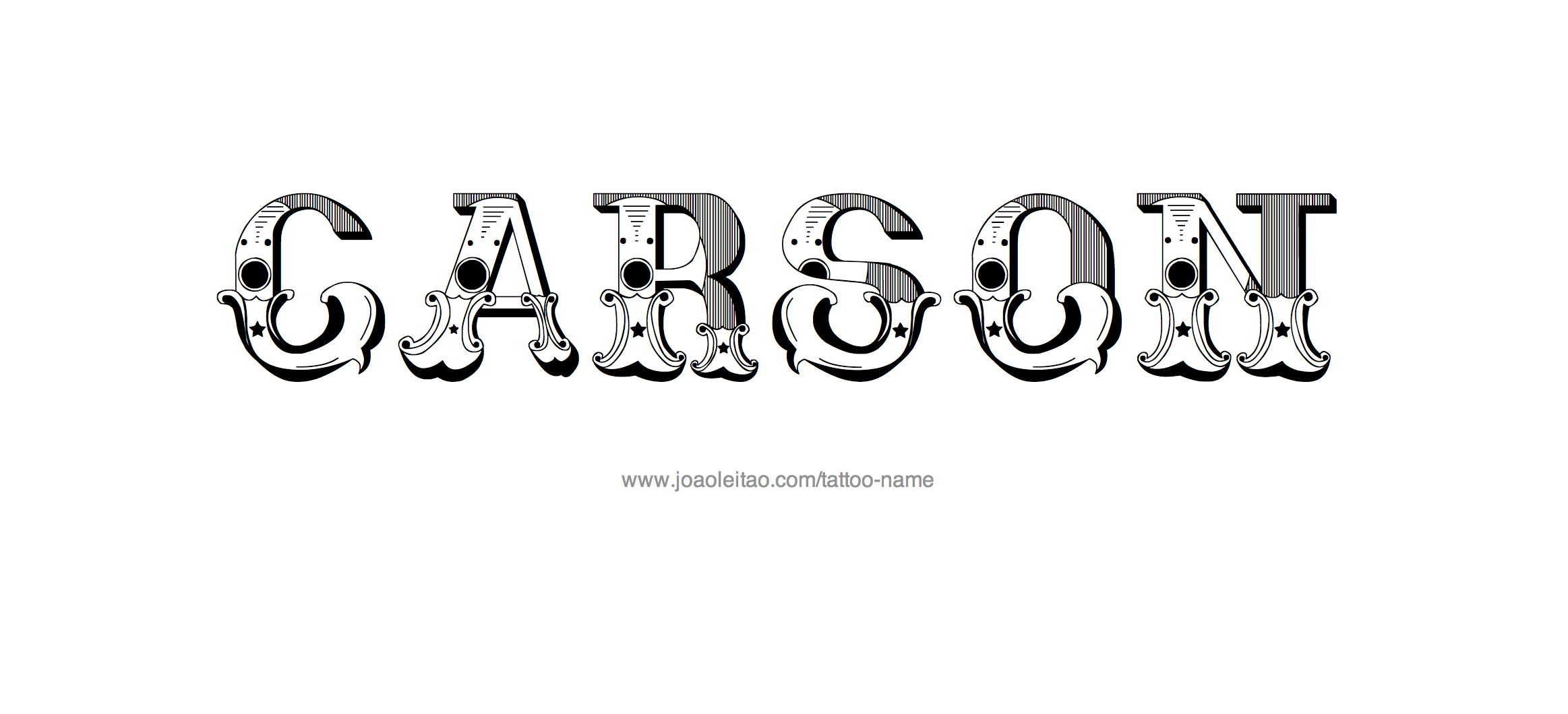 Carson Name Tattoo Designs