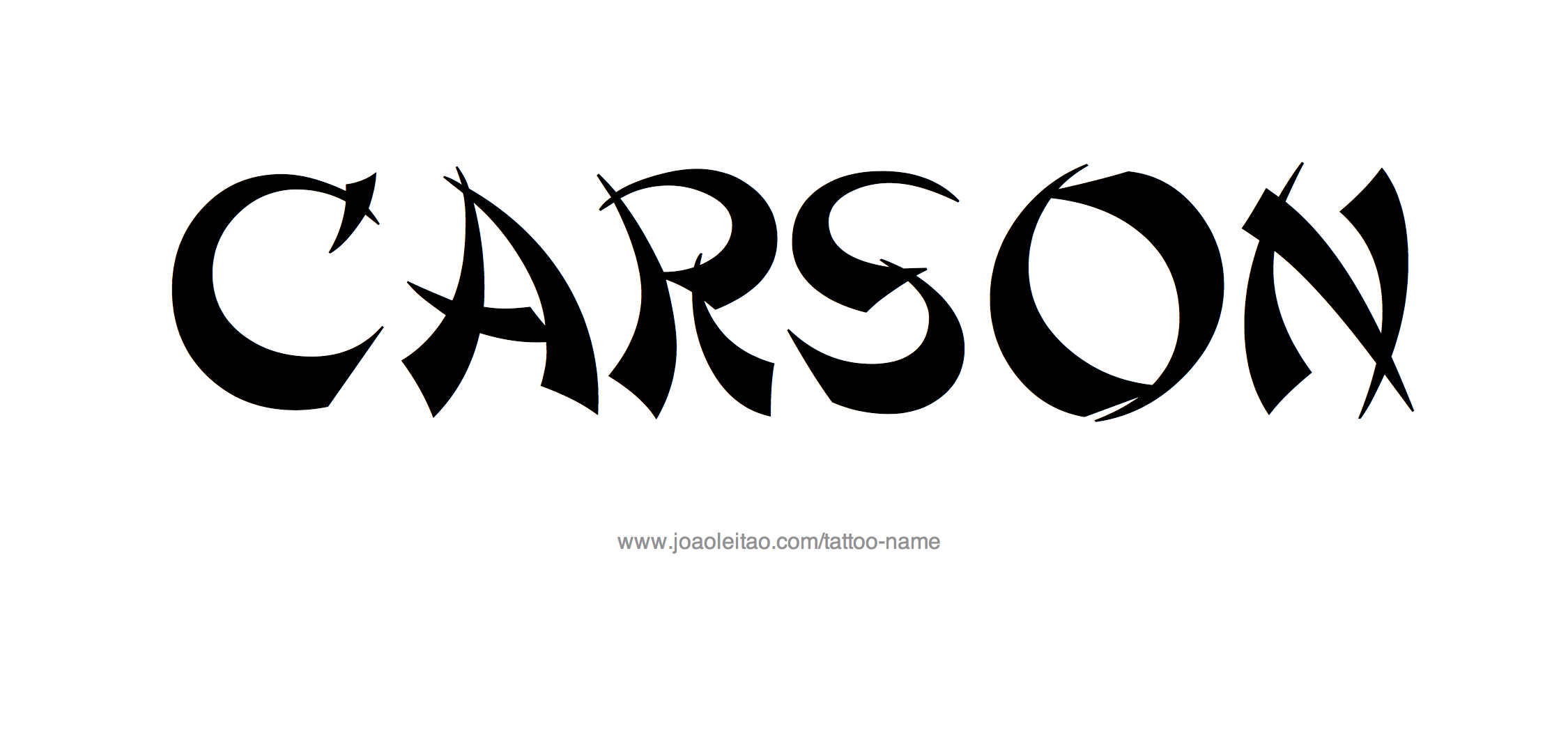 Carson Name Tattoo Designs