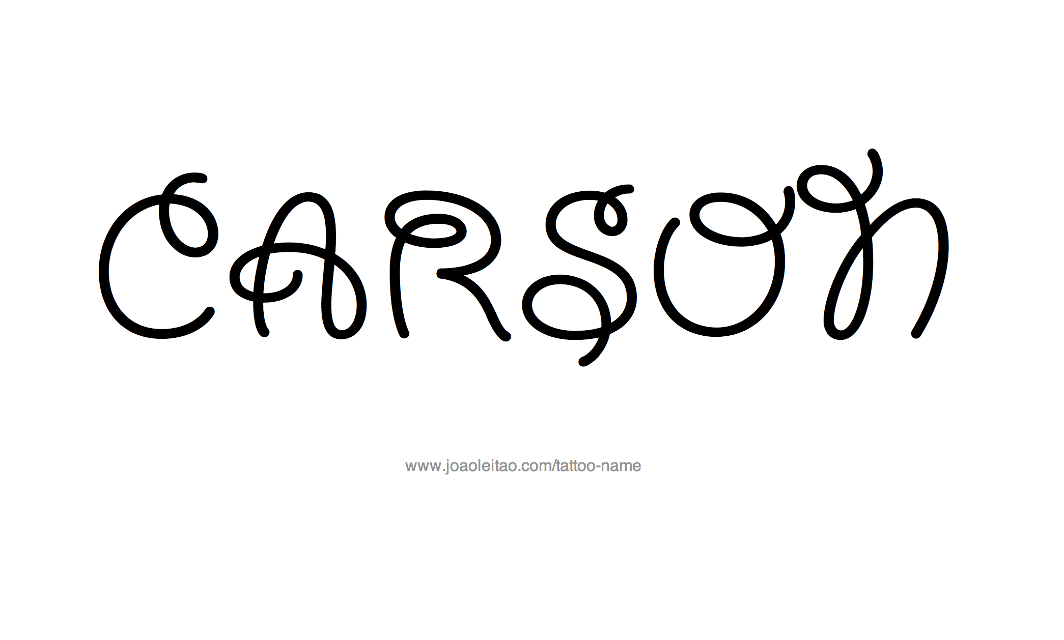 Carson Name Tattoo Designs