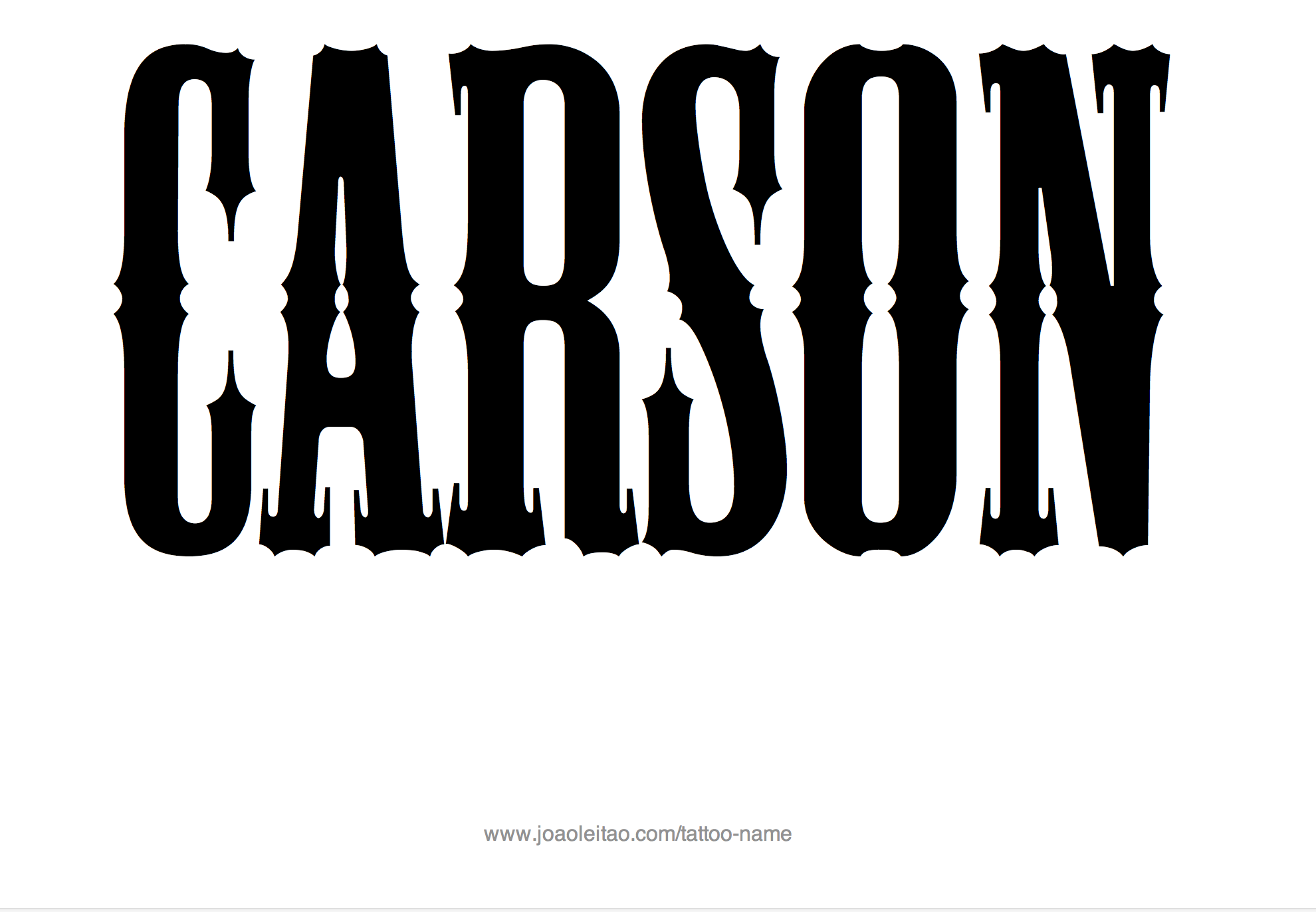 Carson Name Tattoo Designs