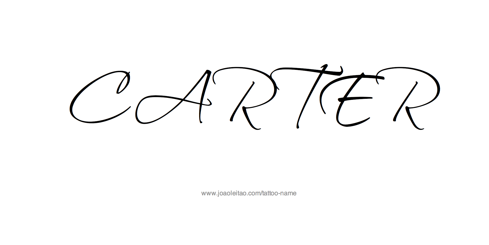Carter Name Tattoo Designs