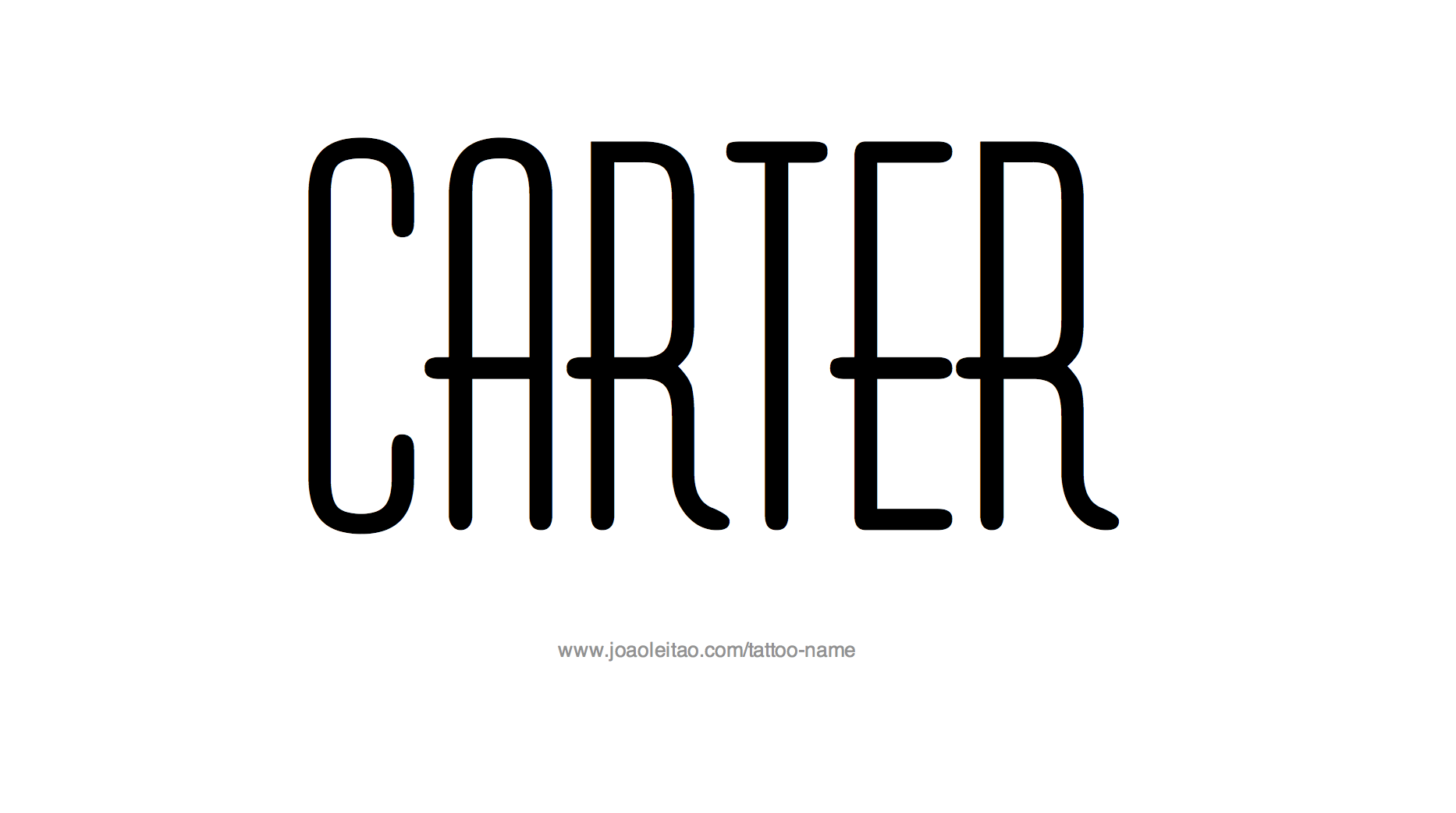 Carter Name Tattoo Designs