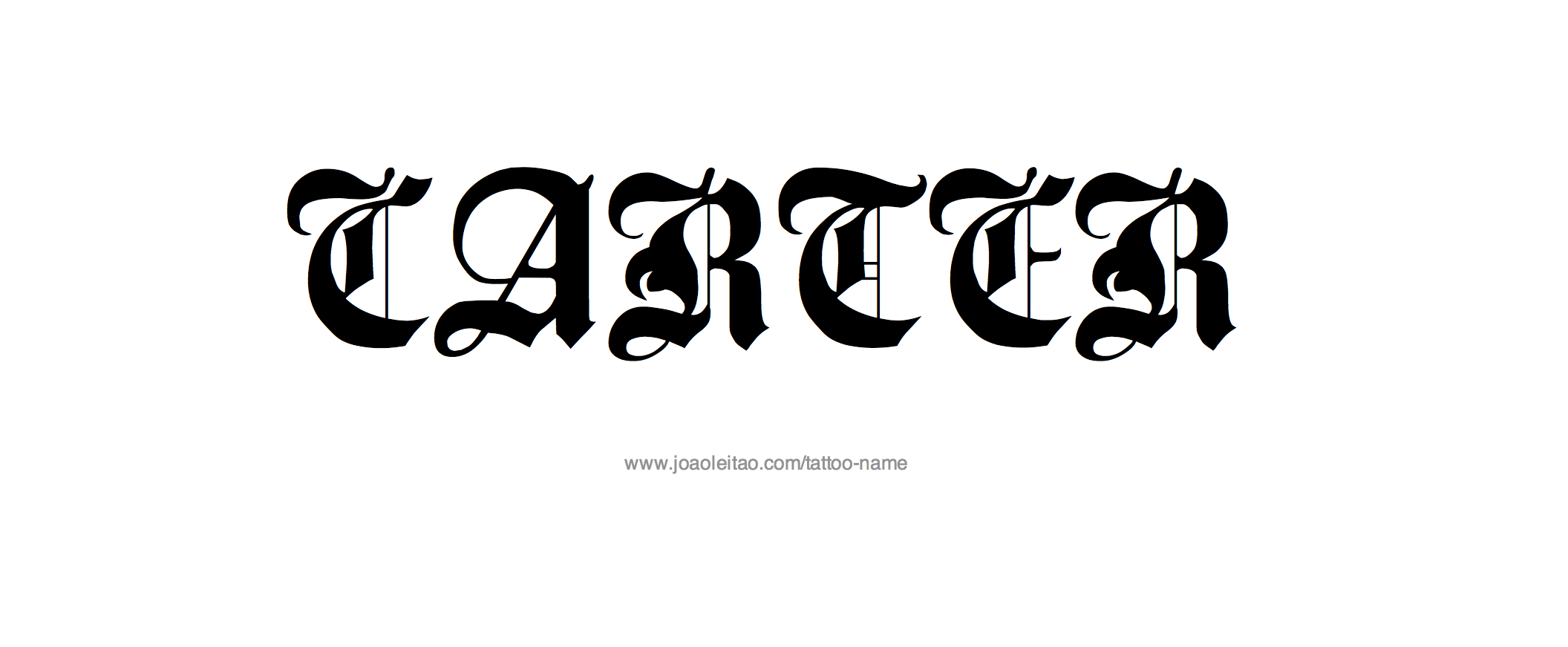 Carter Name Tattoo Designs