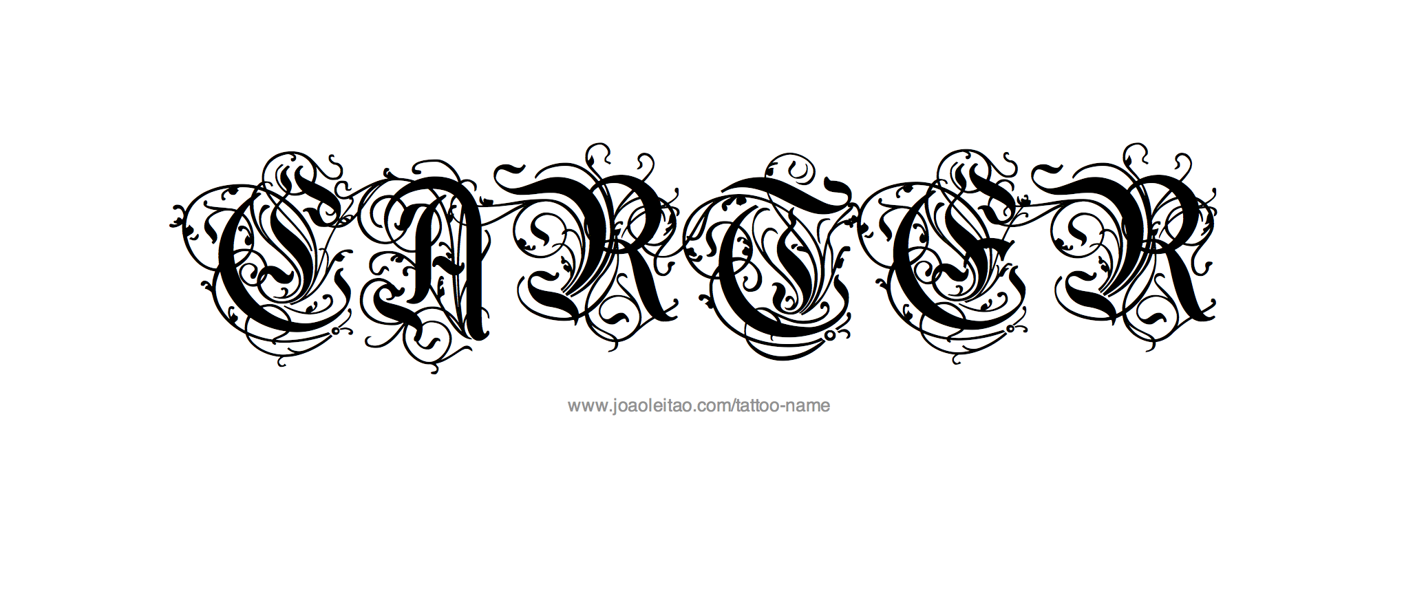 Carter Name Tattoo Designs
