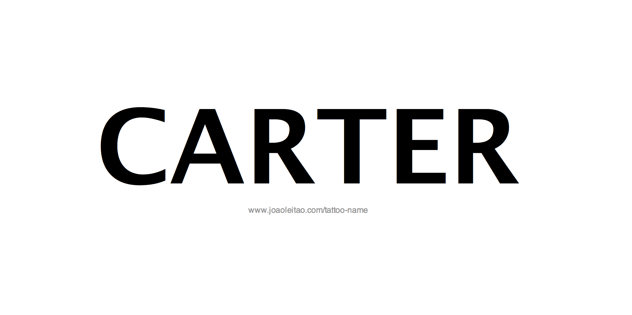 Carter Name Tattoo Designs