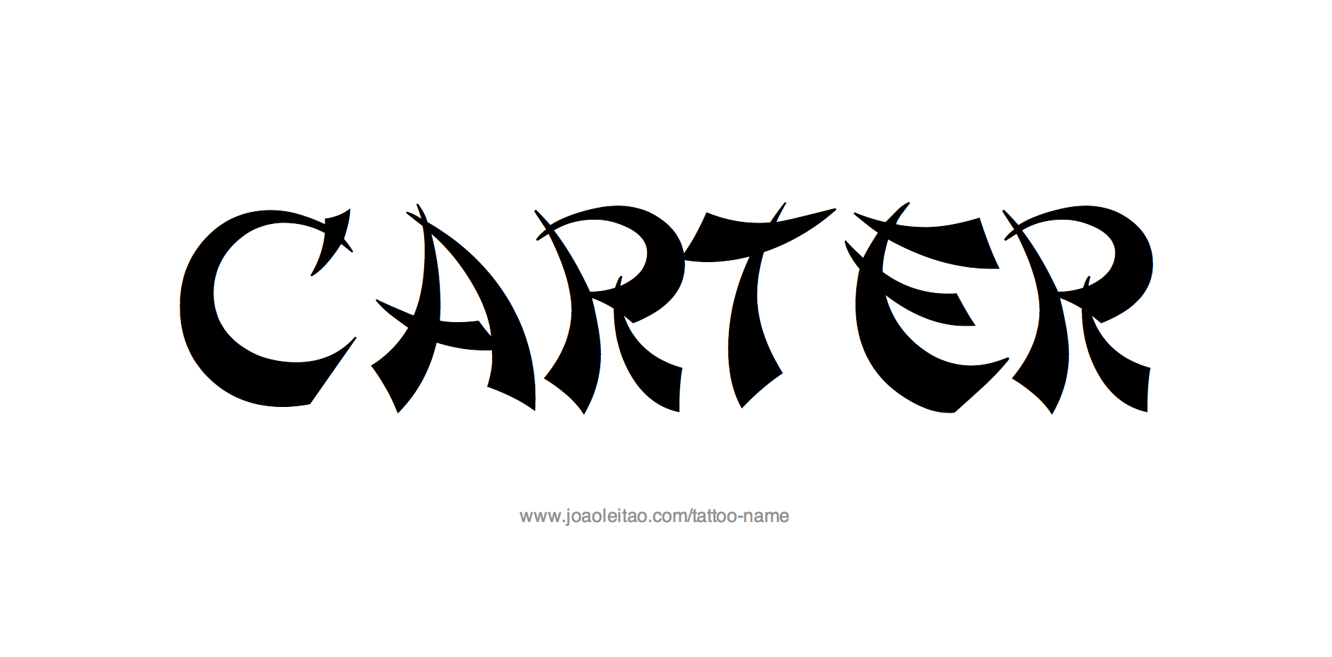 Carter Name Tattoo Designs