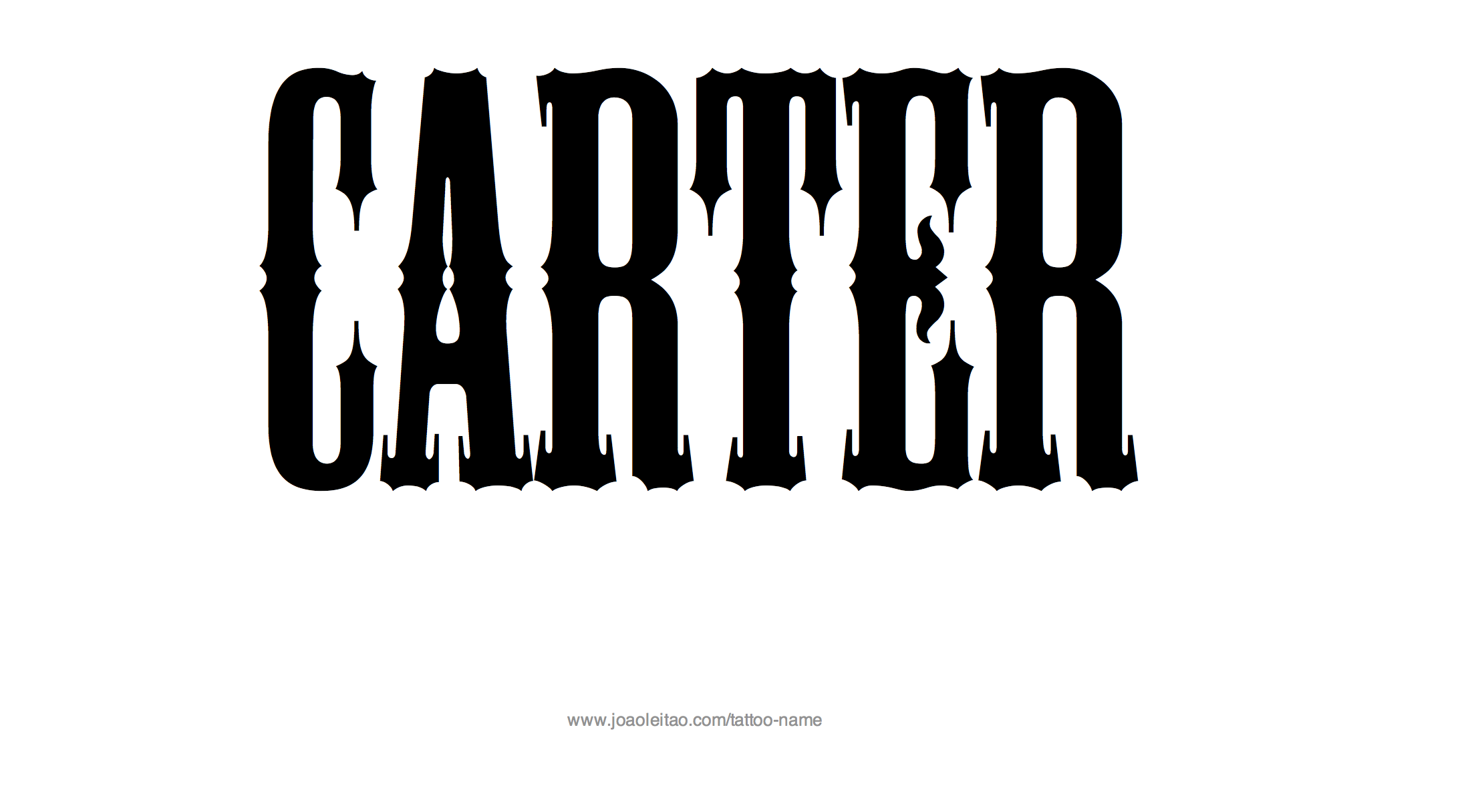 Carter Name Tattoo Designs