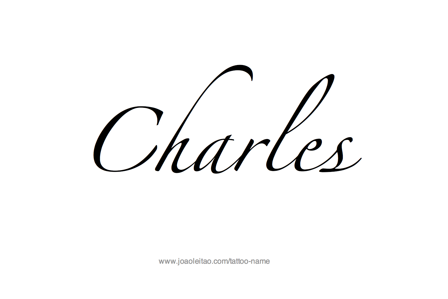 Charles Name Tattoo Designs
