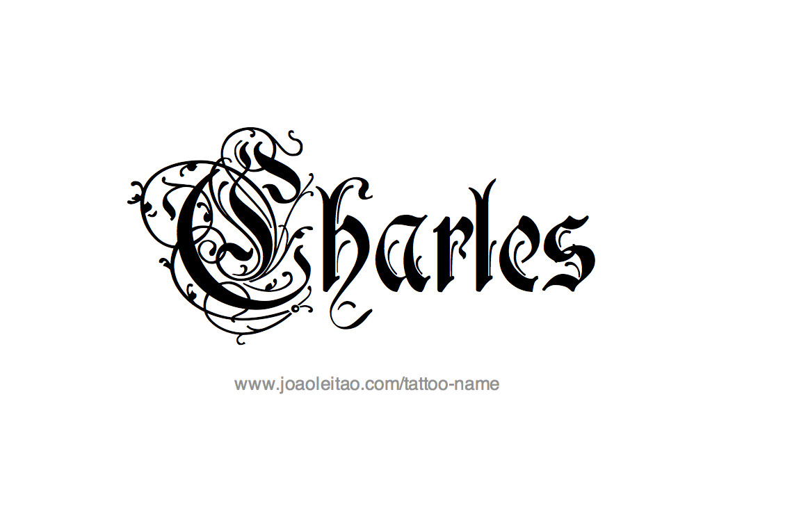 Charles Name Tattoo Designs