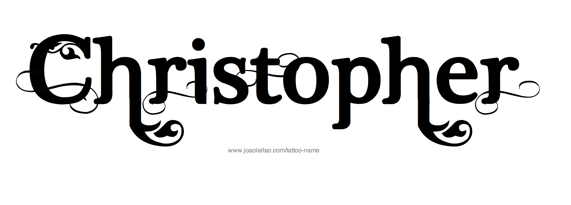 Christopher Name Tattoo
