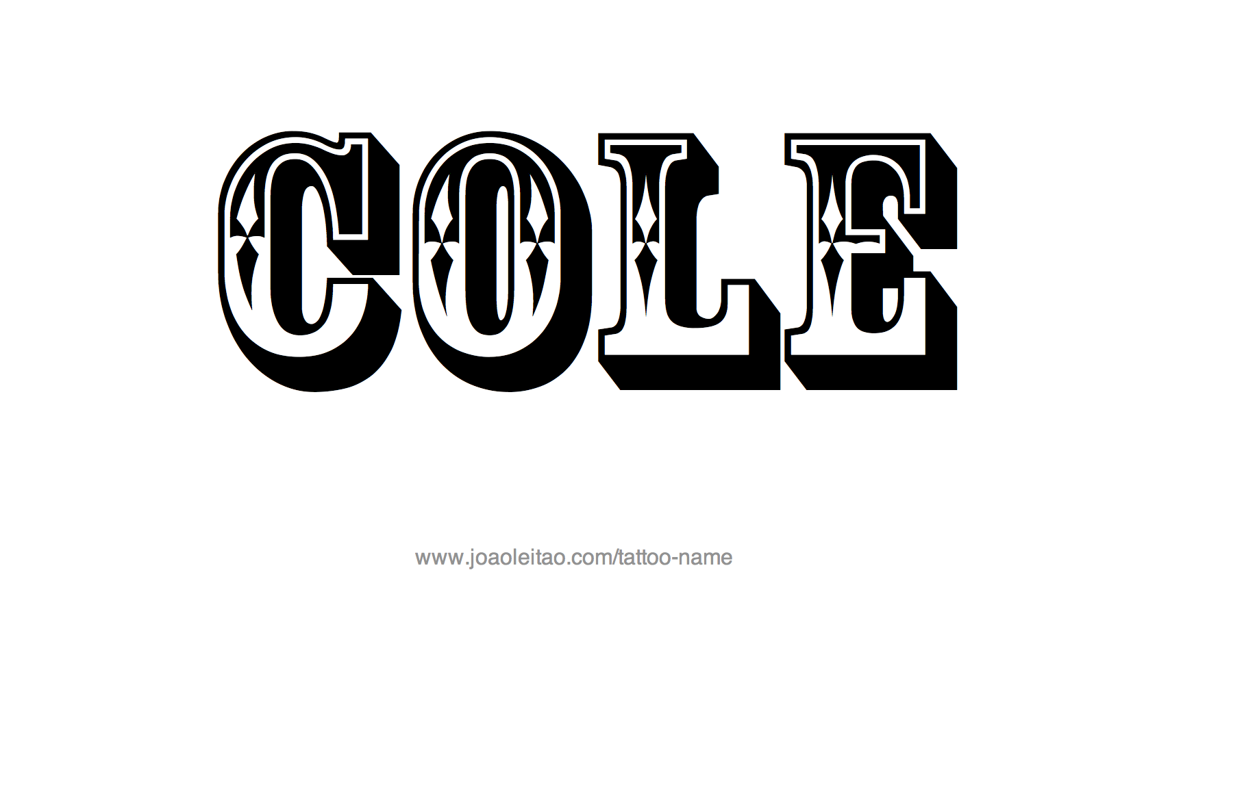 Cole Name Tattoo Designs