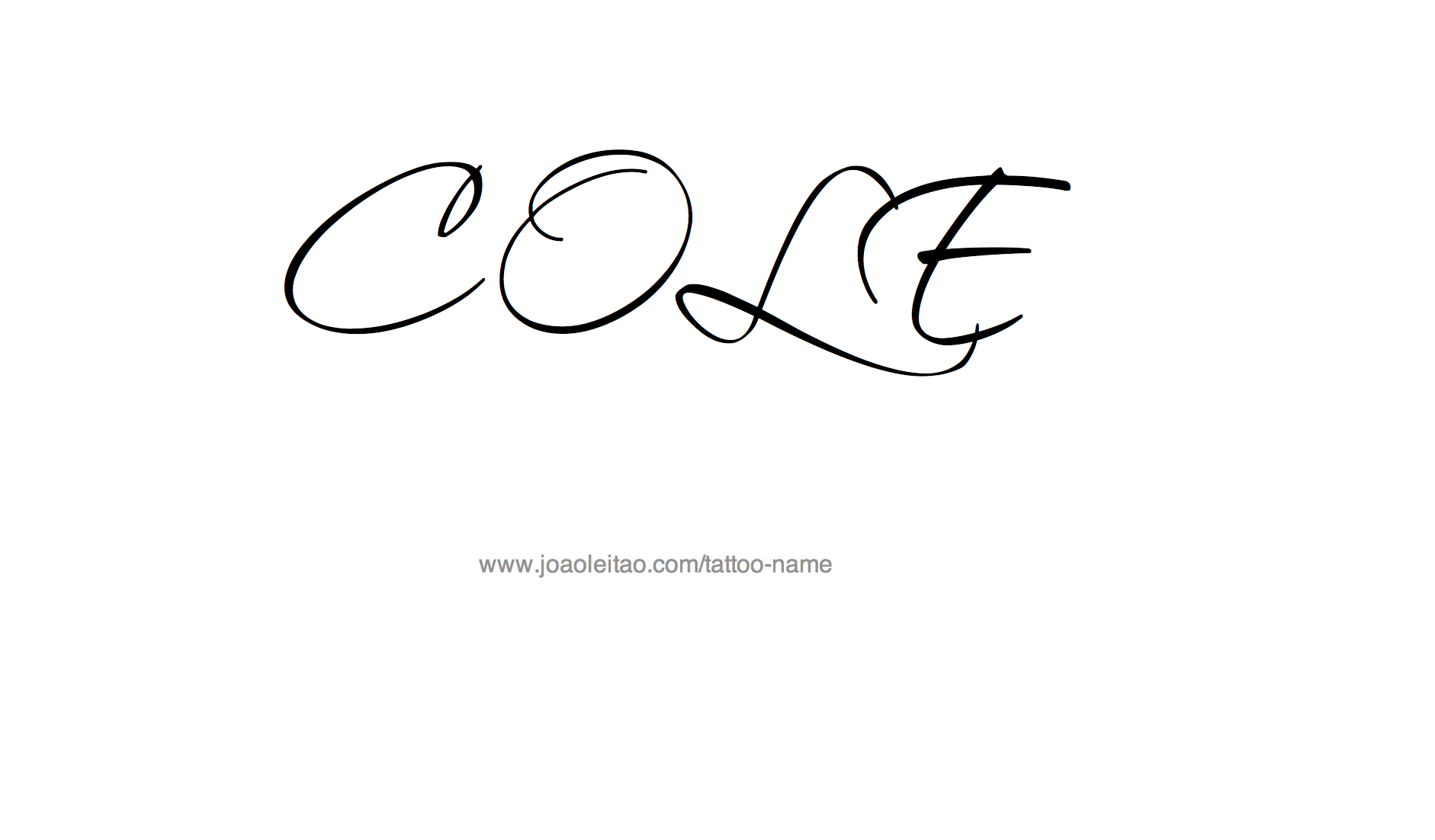 Cole Name Tattoo Designs
