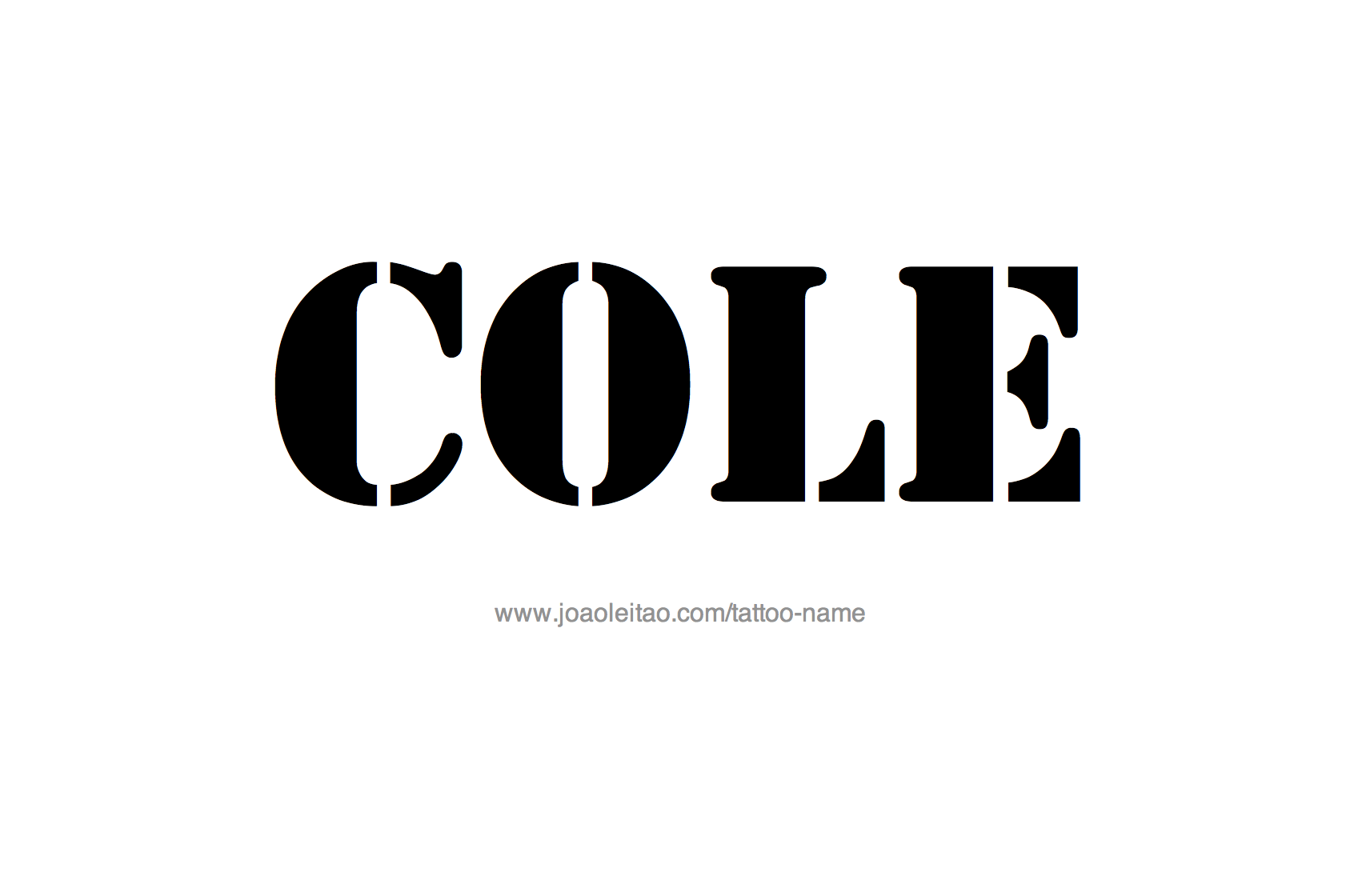 Cole Name Tattoo Designs
