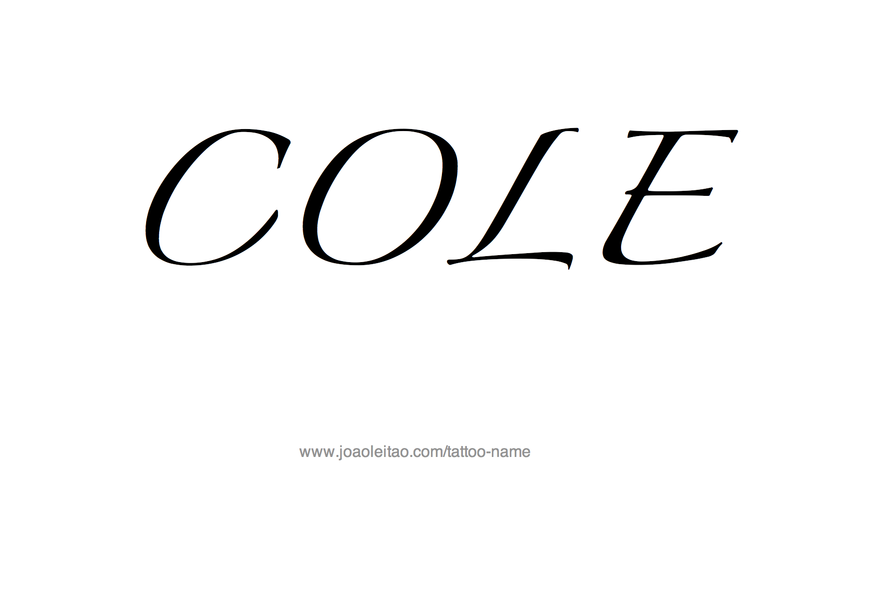 Cole Name Tattoo Designs