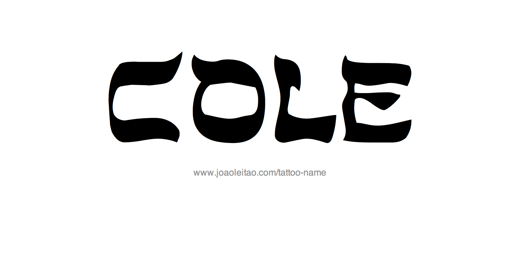 Cole Name Tattoo Designs