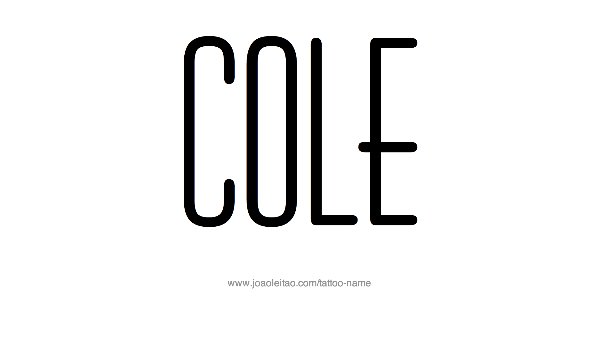 Cole Name Tattoo Designs