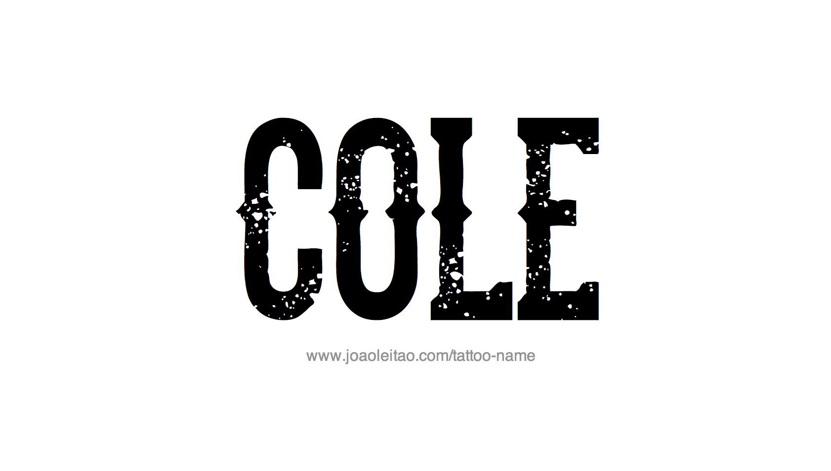 Cole Name Tattoo Designs