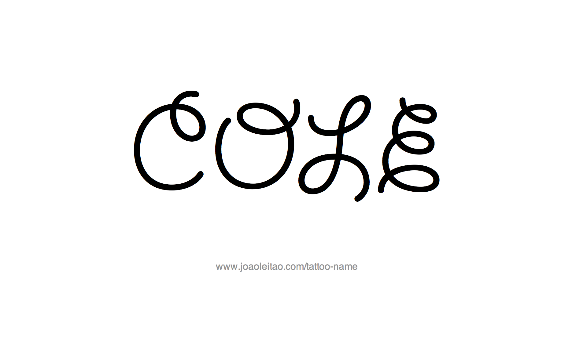 Cole Name Tattoo Designs