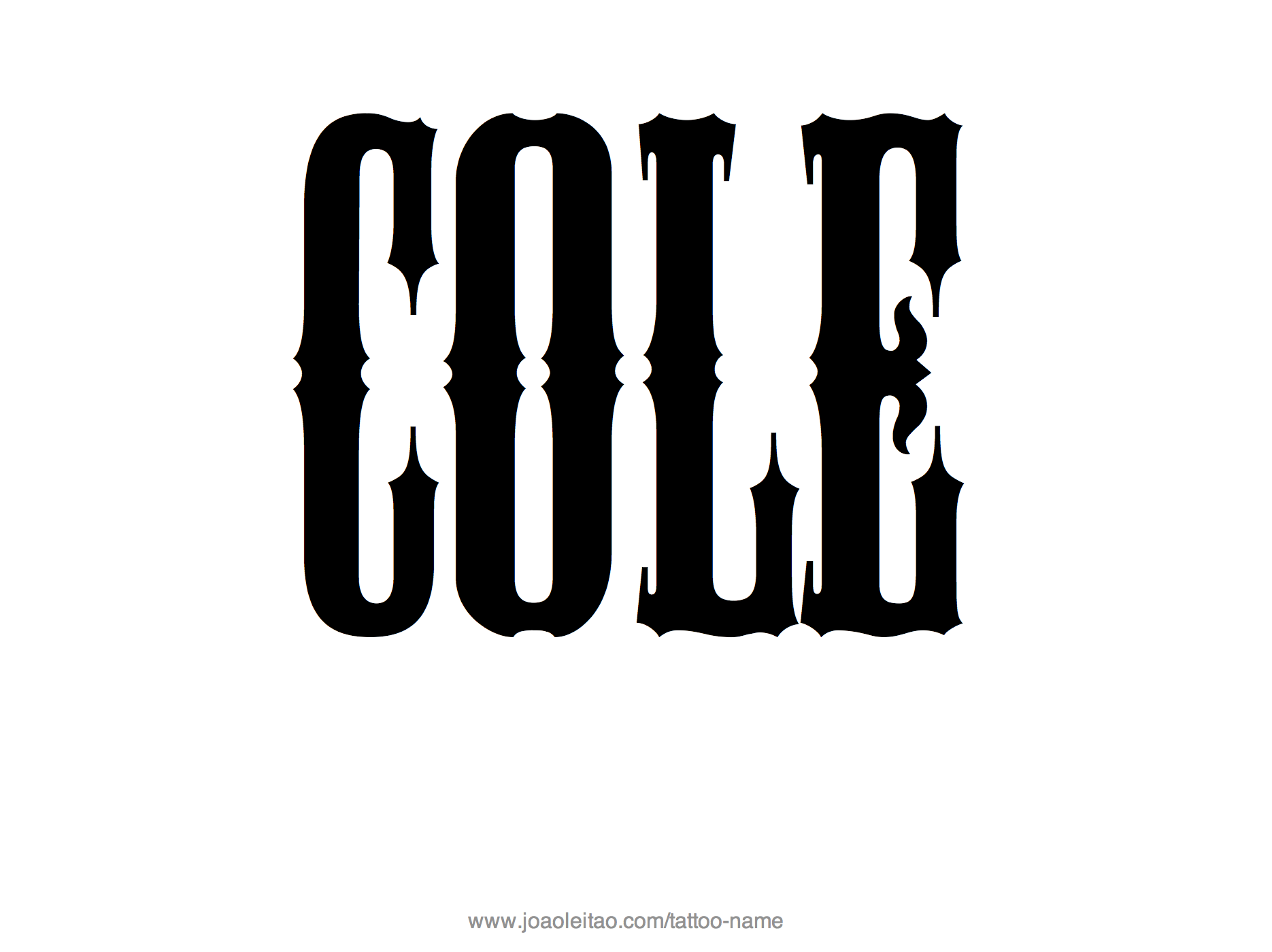 Cole Name Tattoo Designs