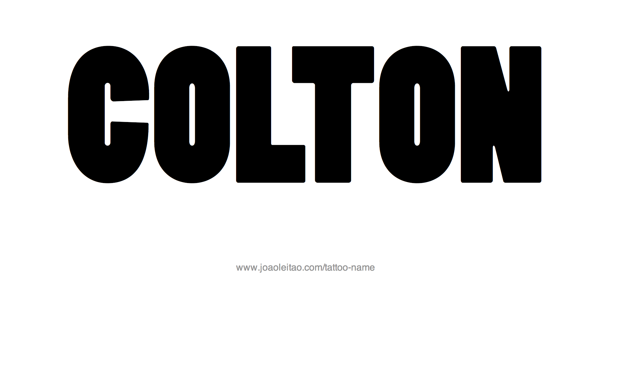 Colton Name Tattoo Designs