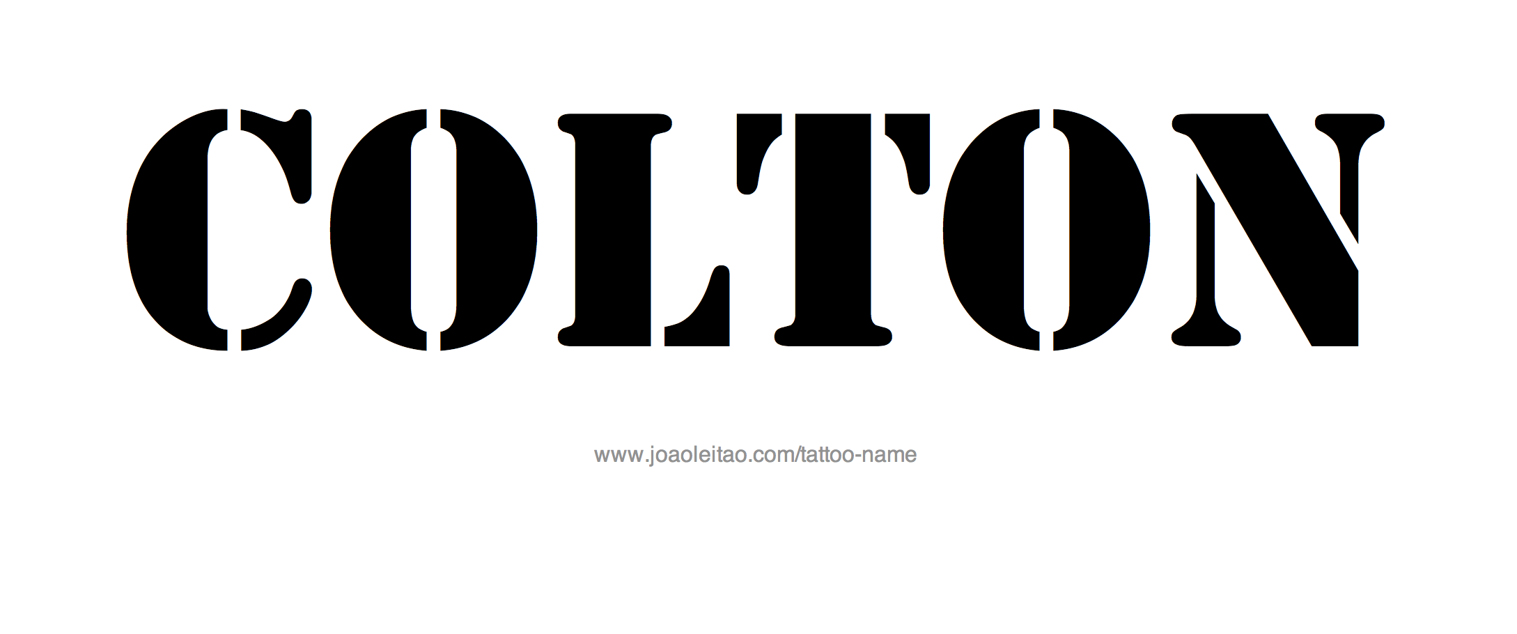 Colton Name Tattoo Designs