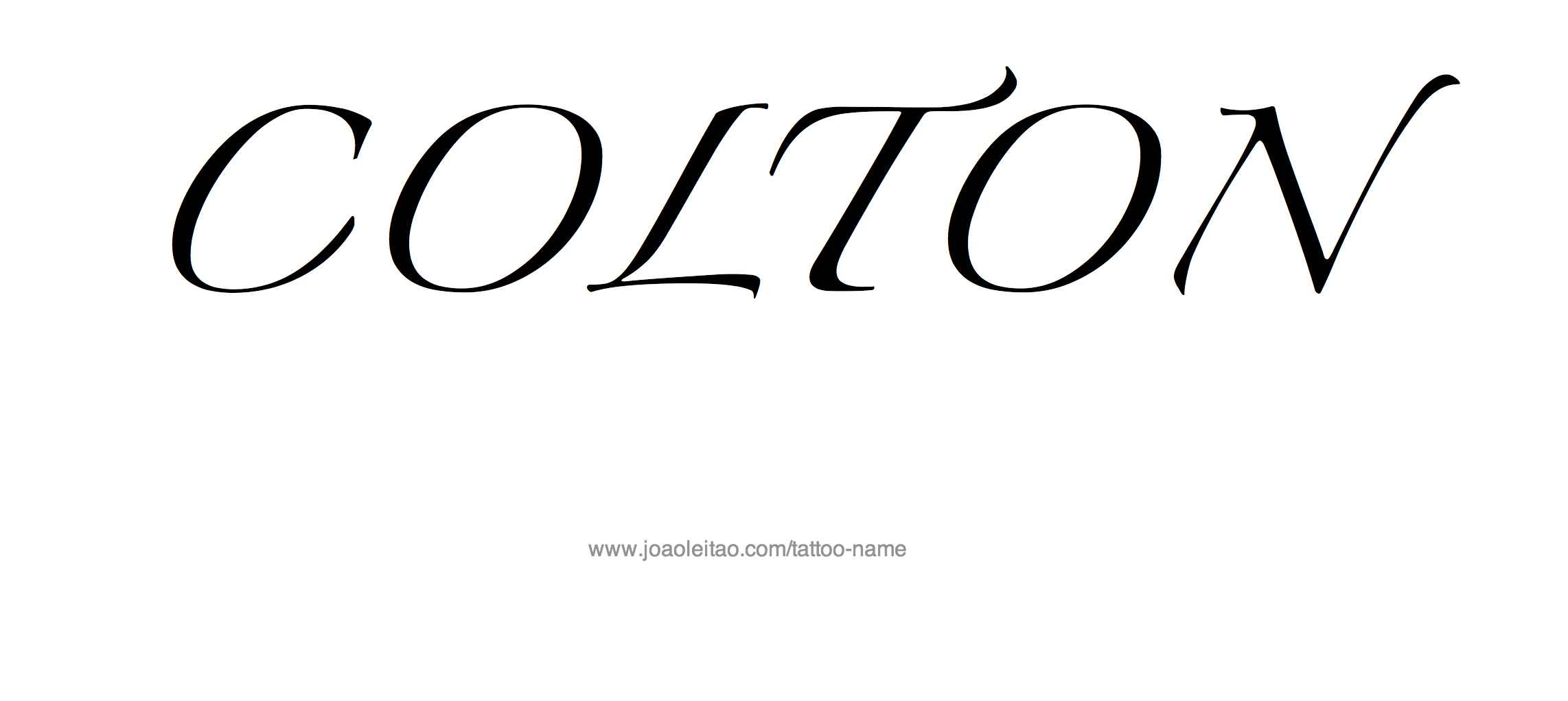 Colton Name Tattoo Designs