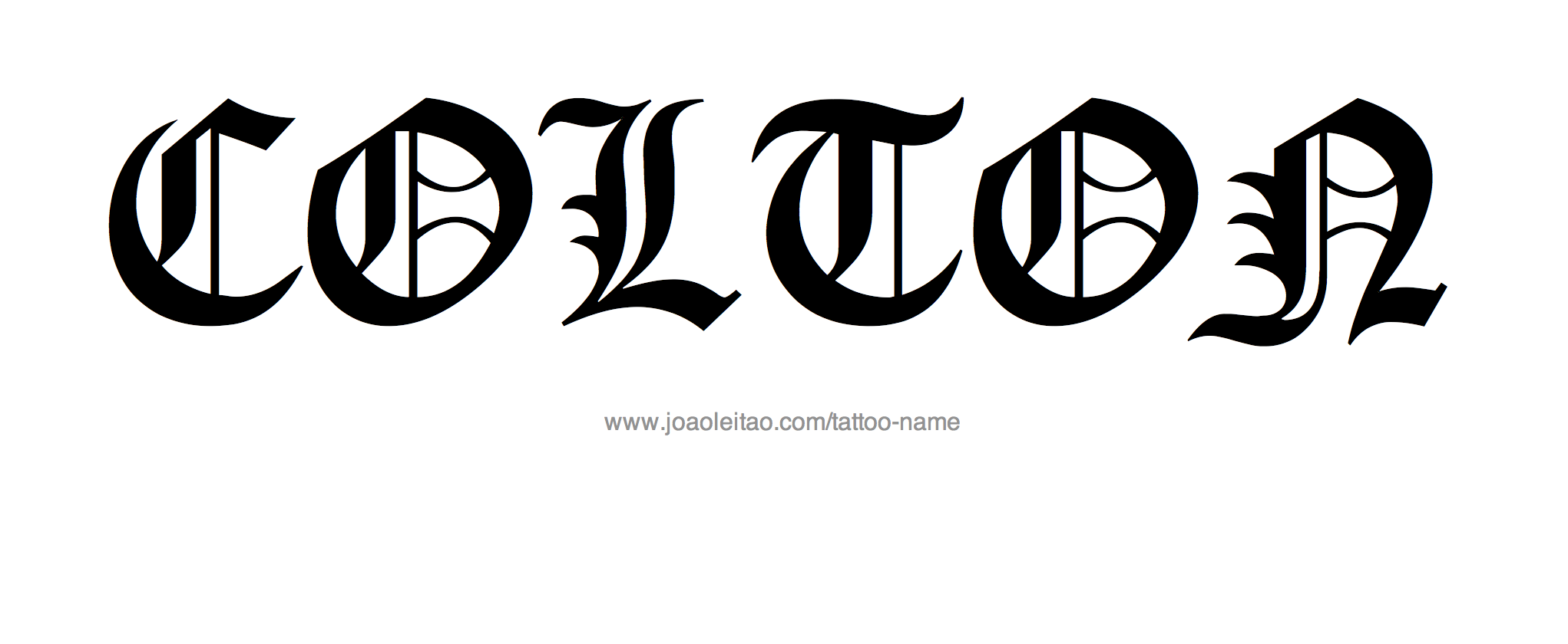 Colton Name Tattoo Designs