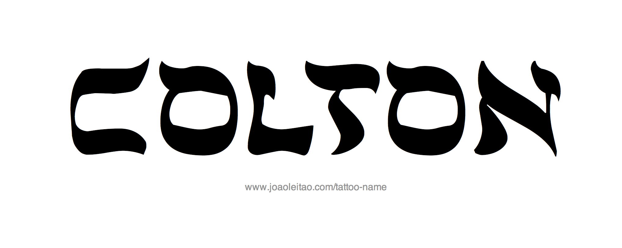 Colton Name Tattoo Designs