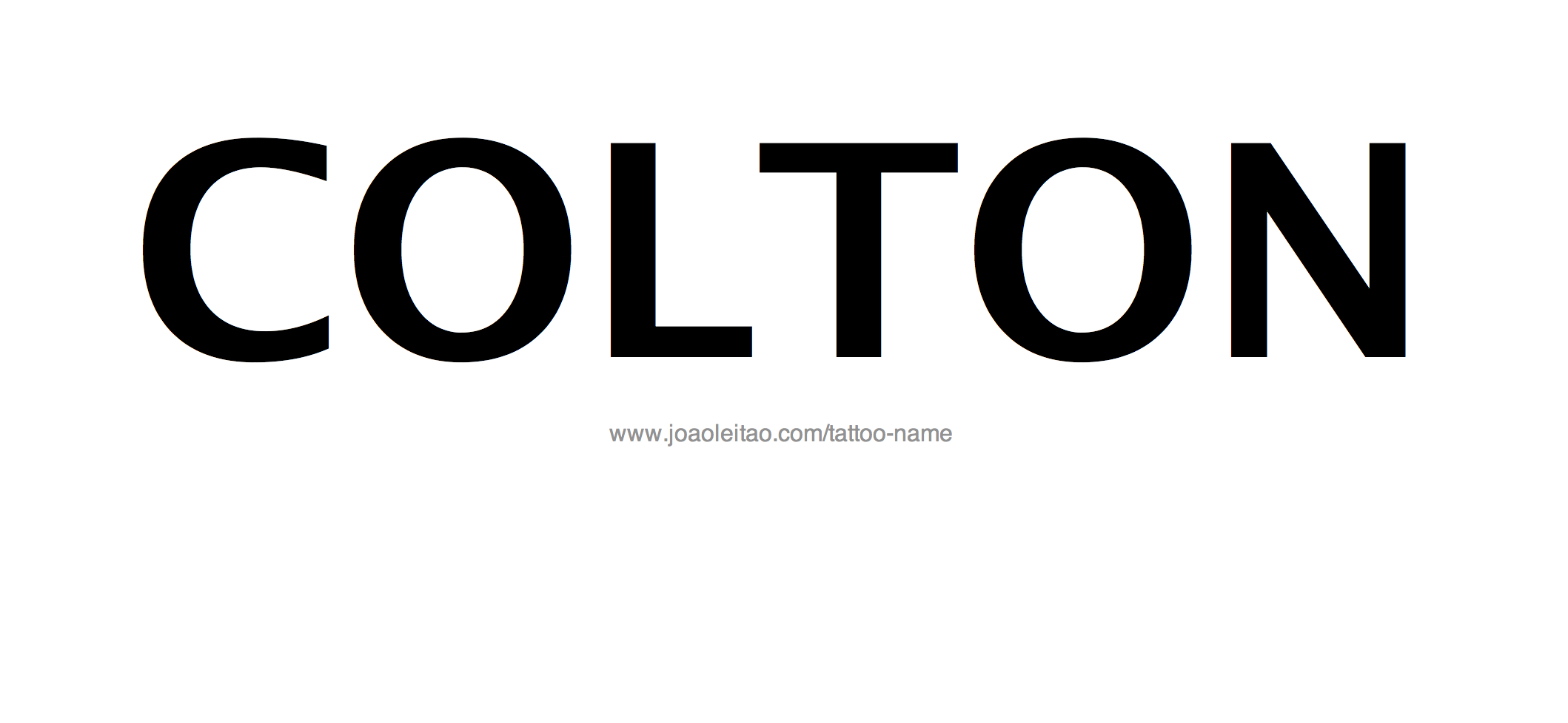 Colton Name Tattoo Designs