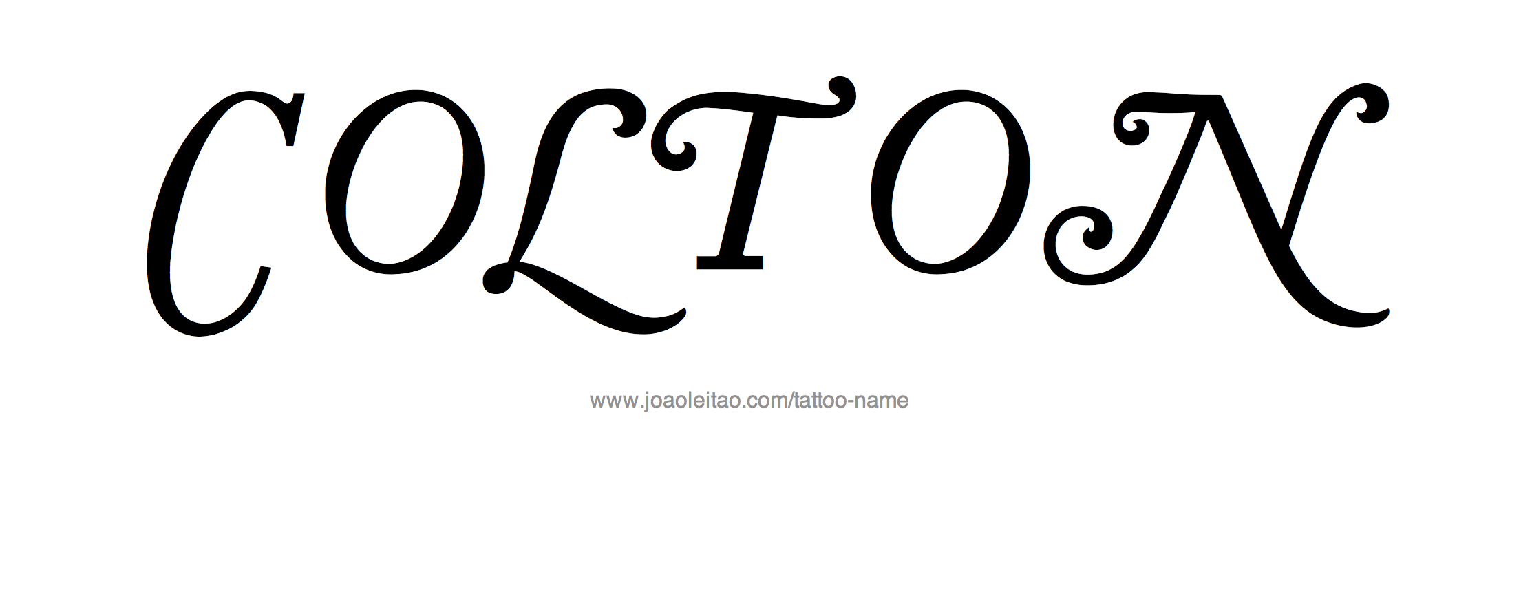 Colton Name Tattoo Designs