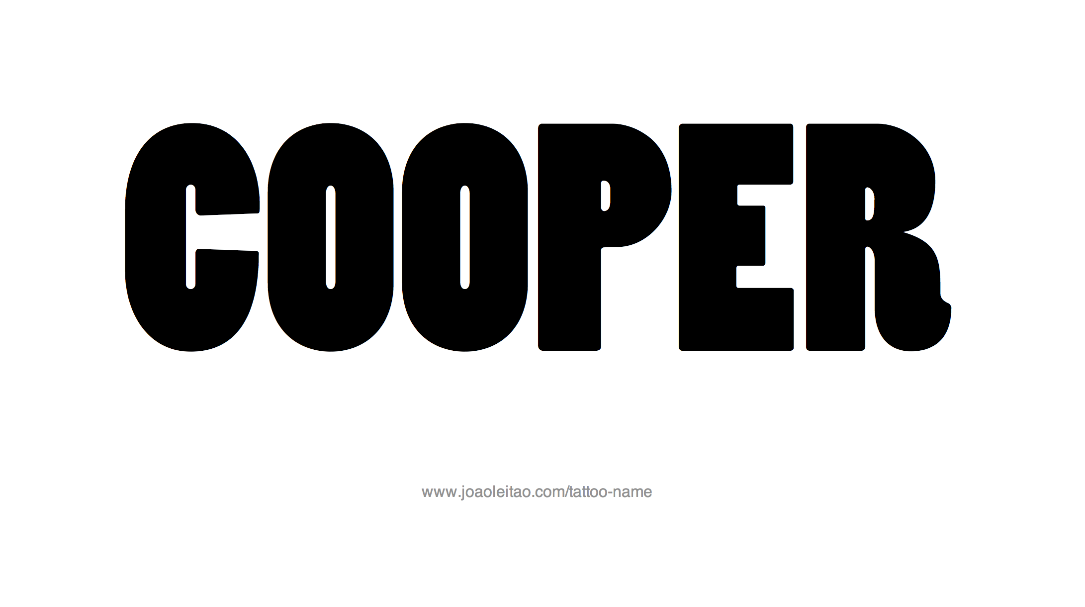 Cooper Name Tattoo Designs
