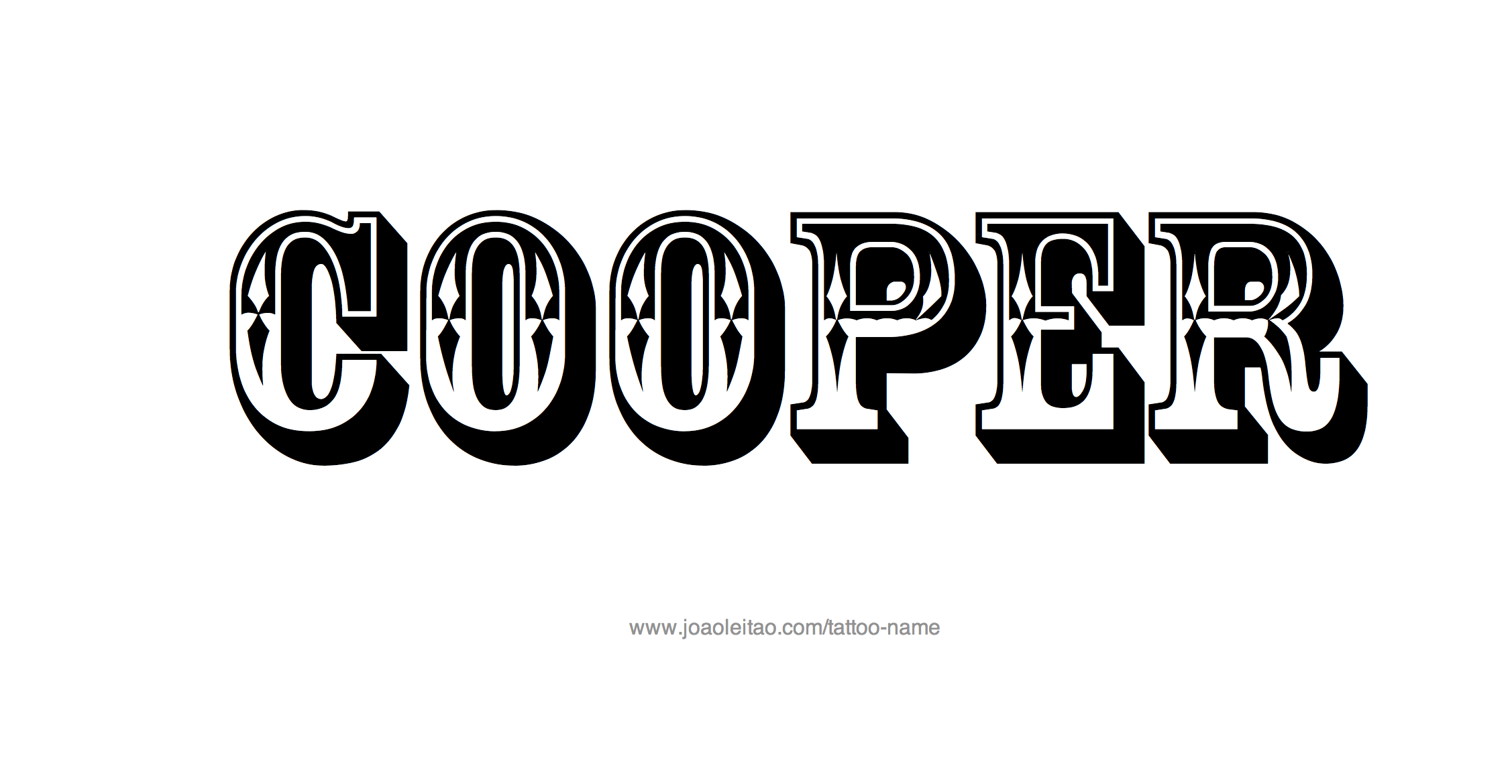 Cooper Name Tattoo Designs