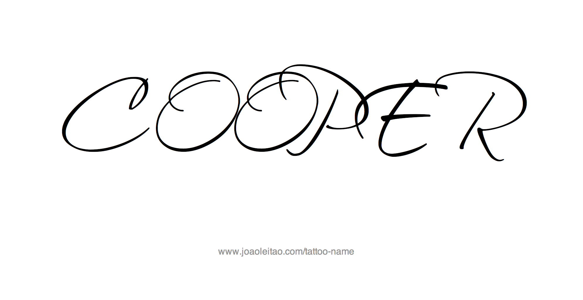 Cooper Name Tattoo Designs