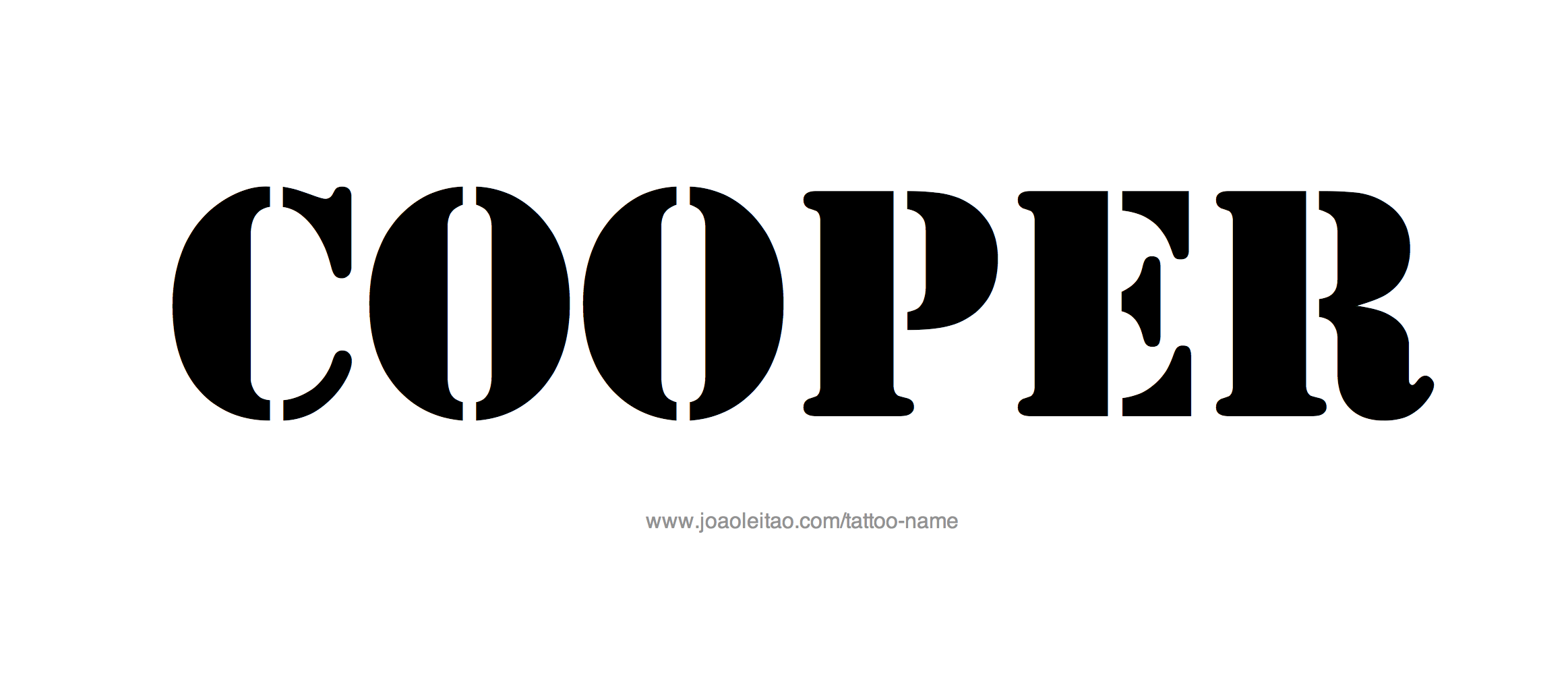 Cooper Name Tattoo Designs