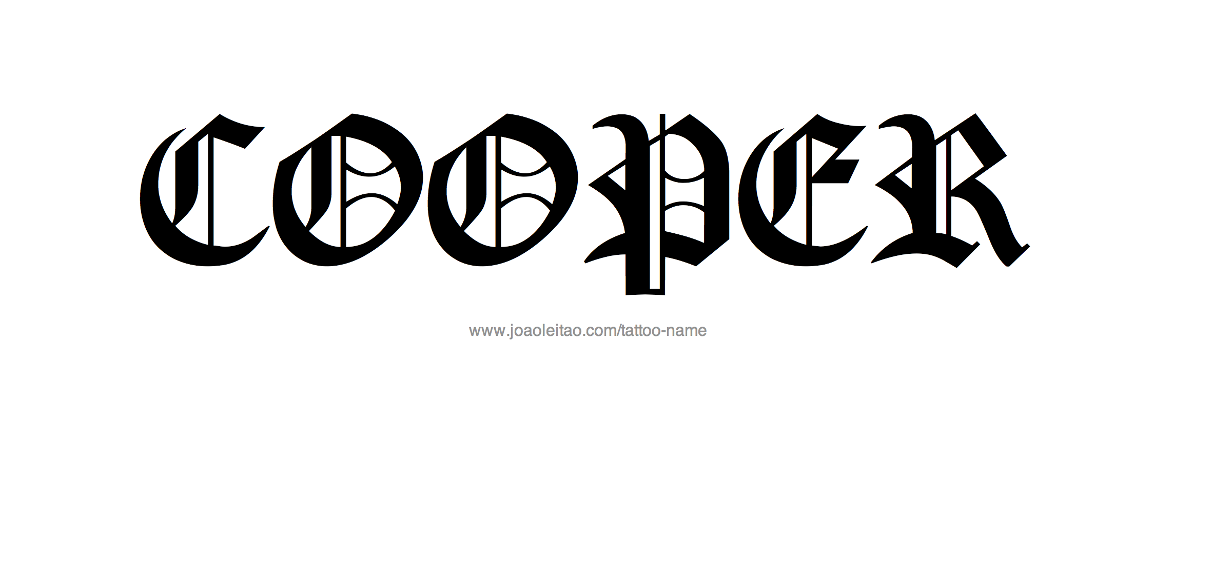 Cooper Name Tattoo Designs