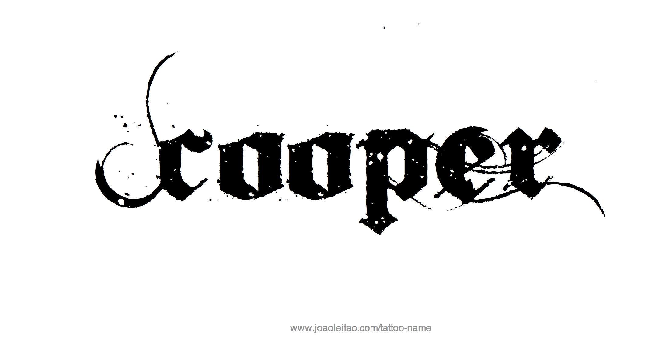 Cooper Name Tattoo Designs