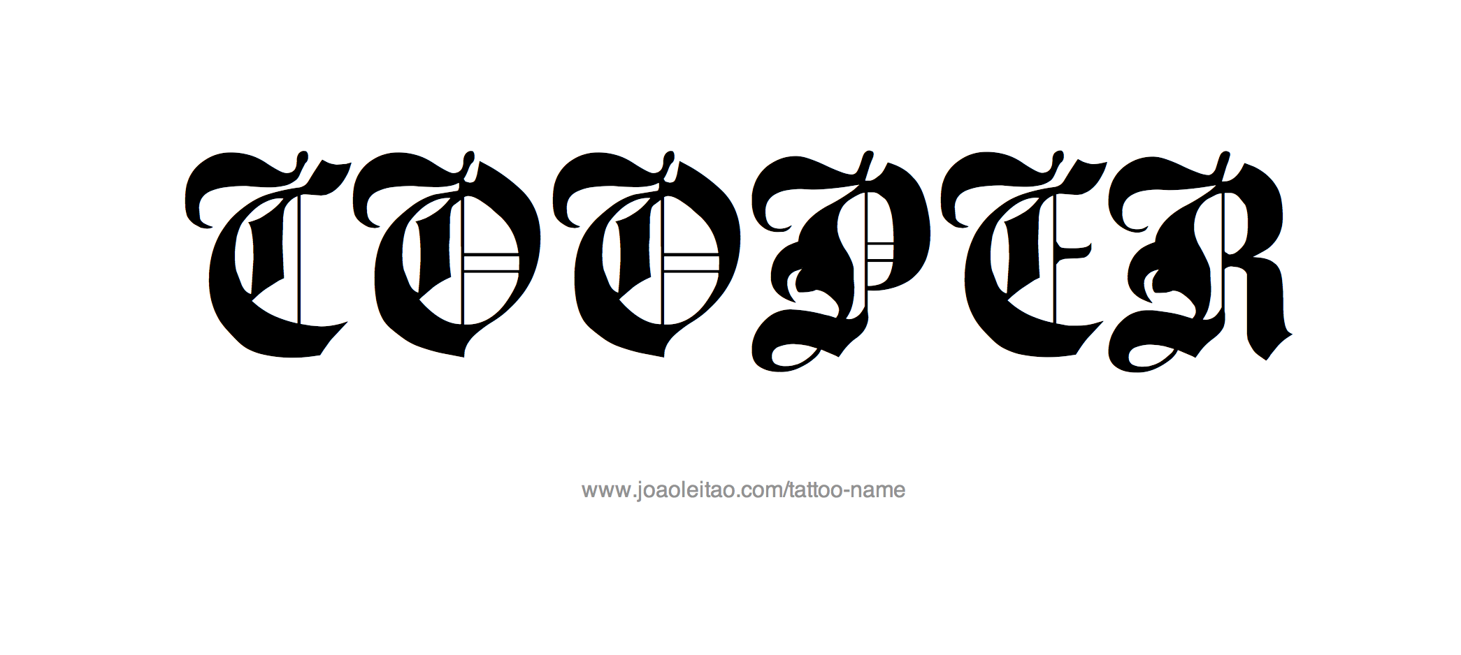 Cooper Name Tattoo Designs