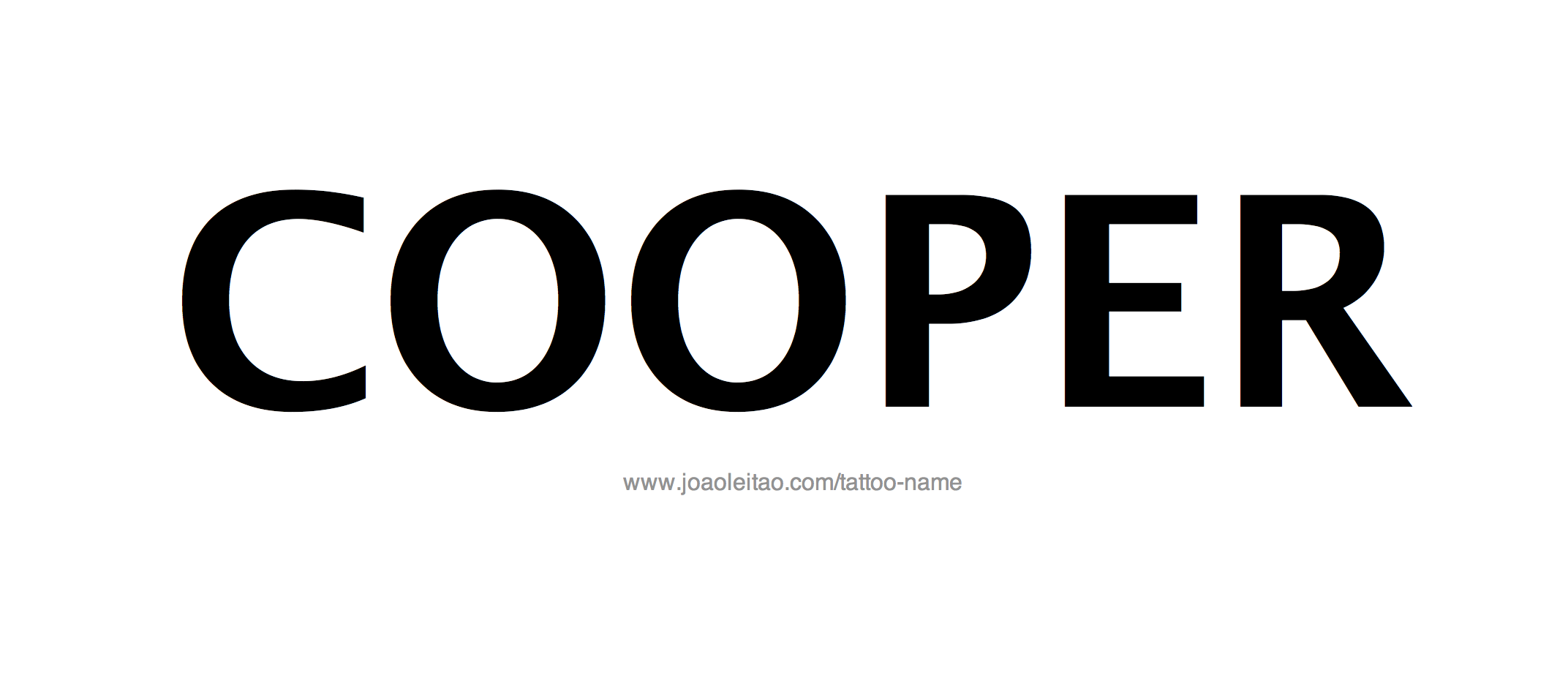 Cooper Name Tattoo Designs