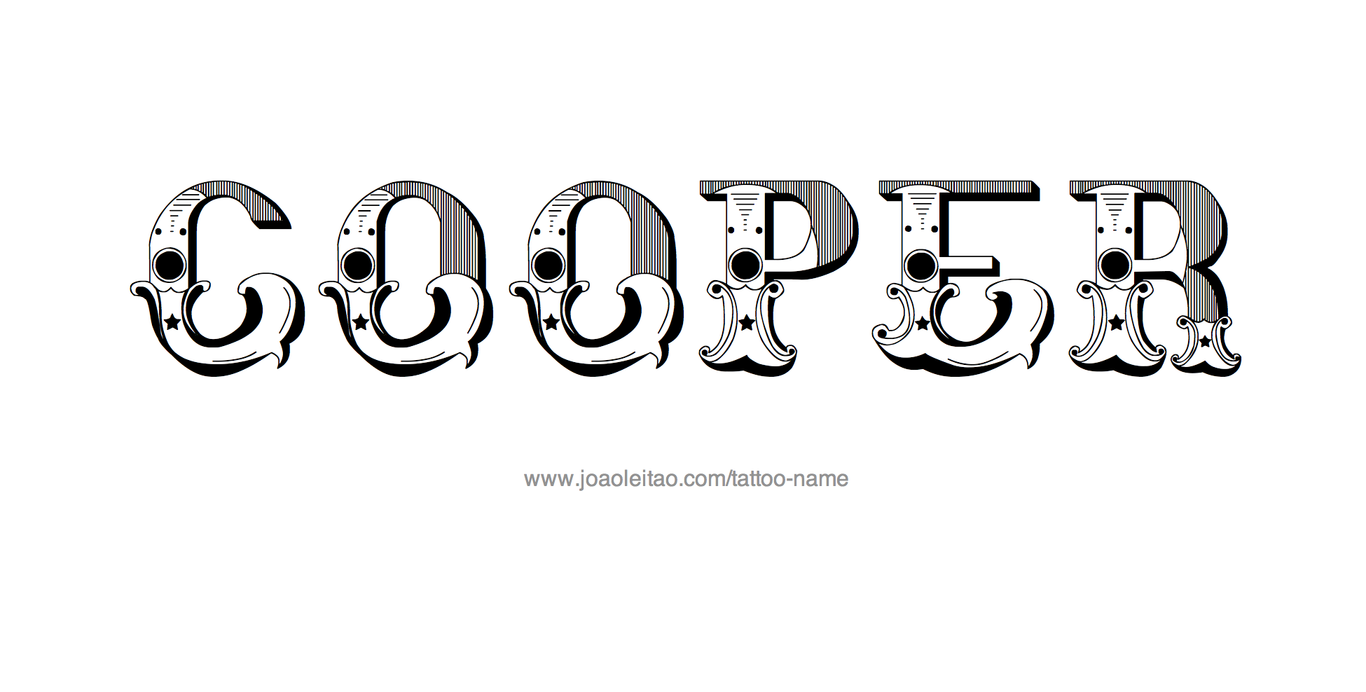 Cooper Name Tattoo Designs