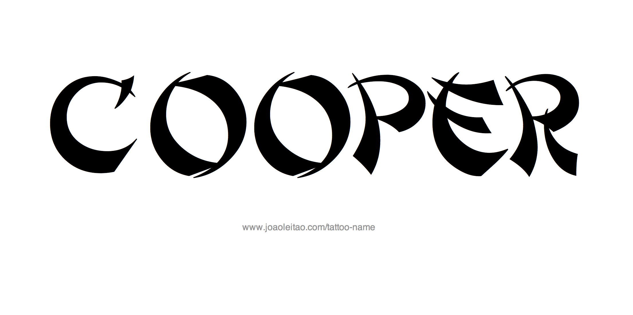 Cooper Name Tattoo Designs