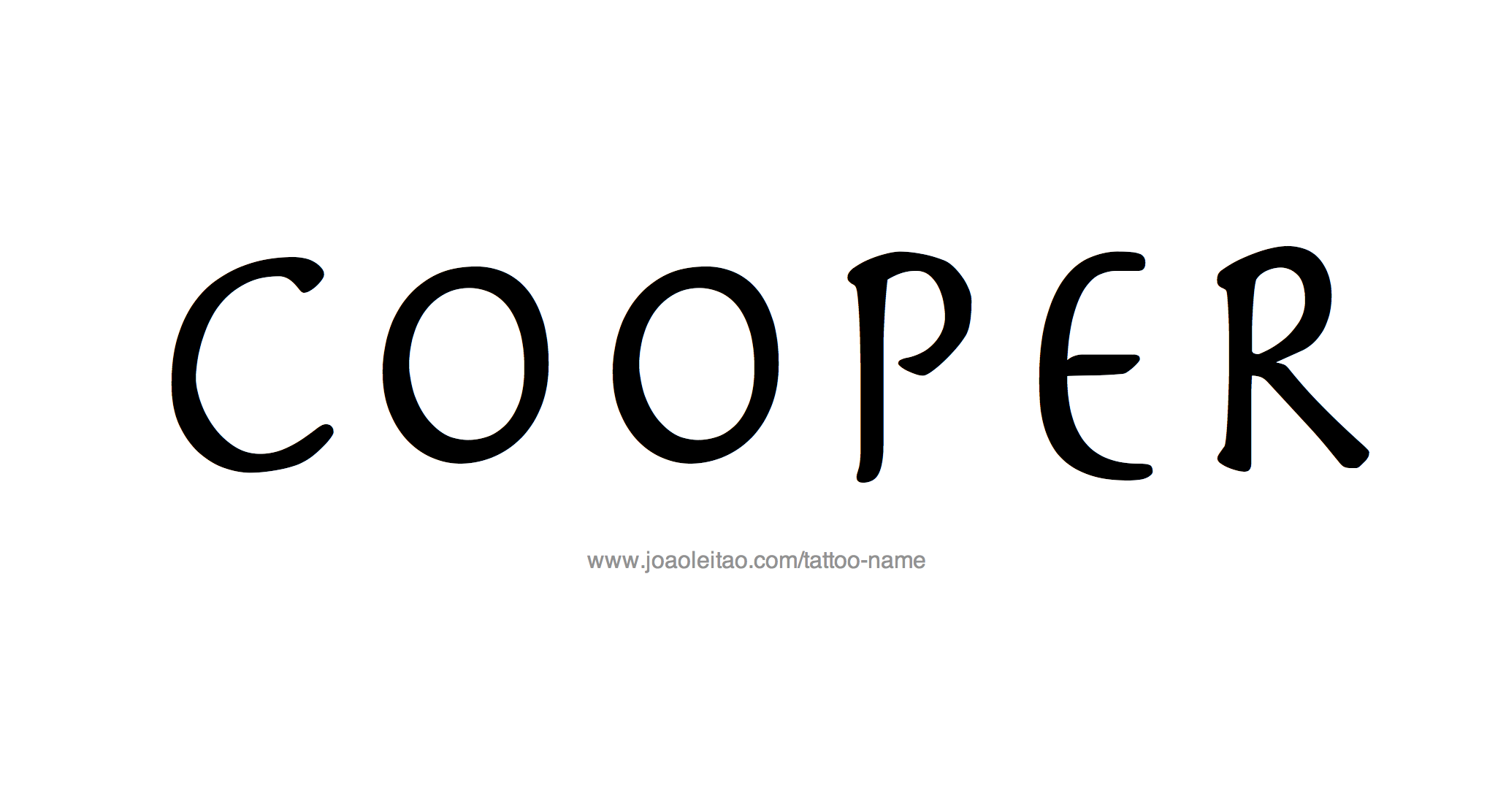 Cooper Name Tattoo Designs