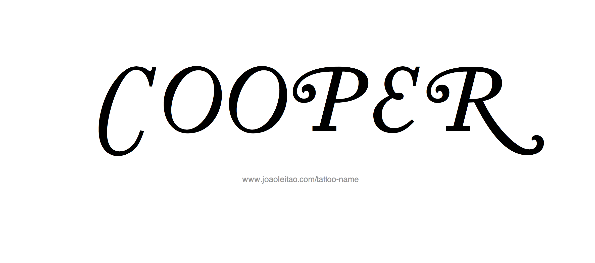 Cooper Name Tattoo Designs