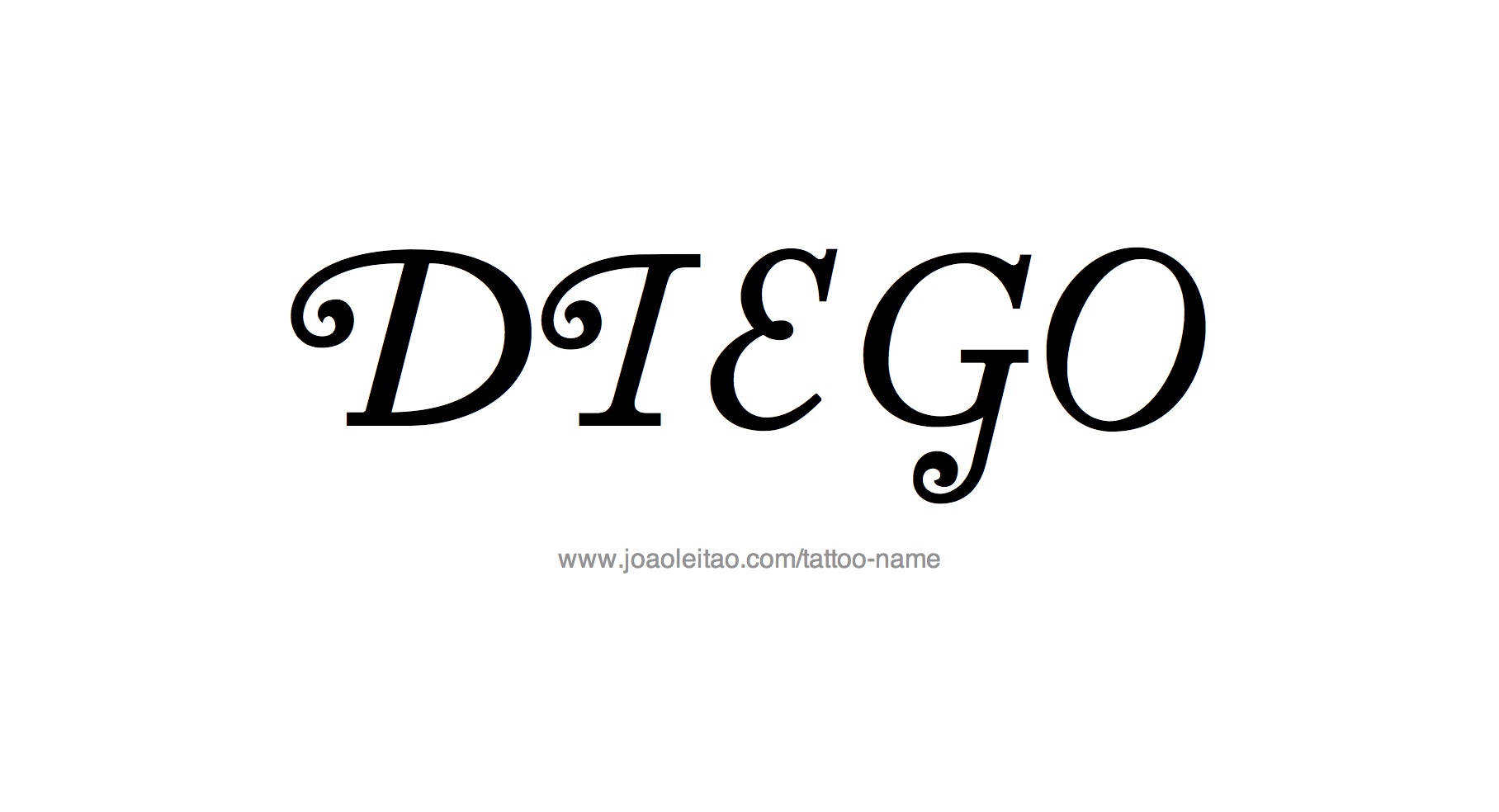 Diego Name Tattoo Designs
