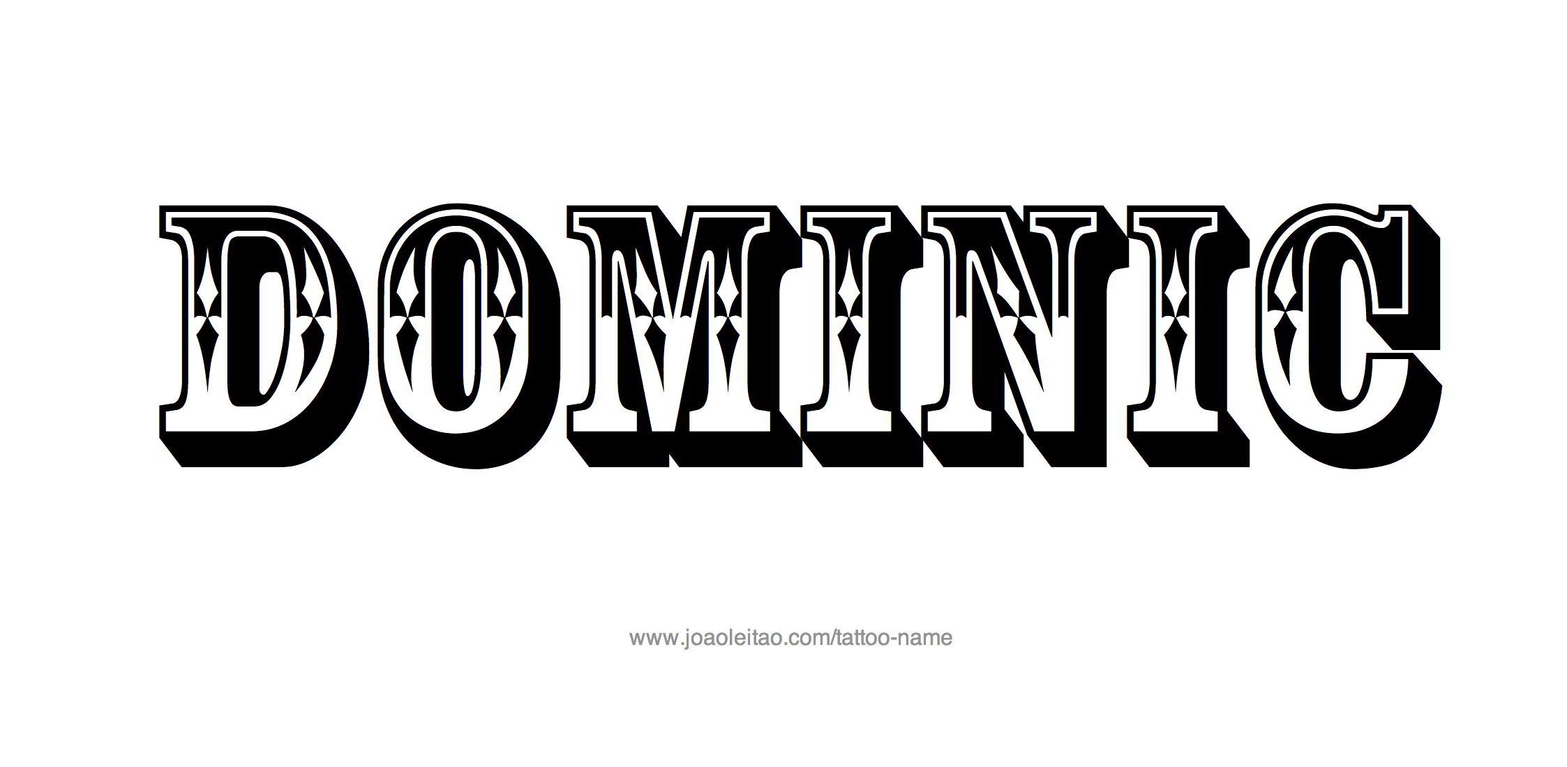 Dominic Name Tattoo Designs